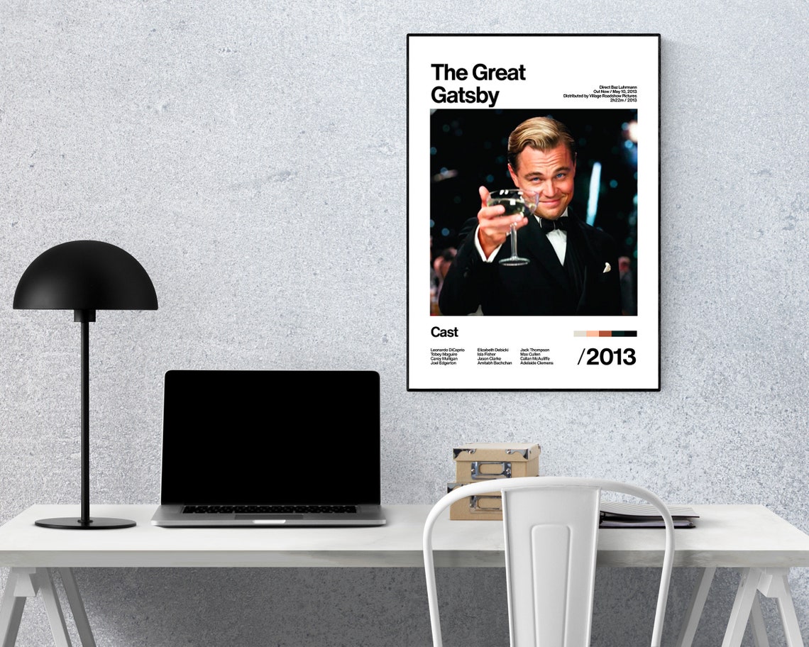 The Great Gatsby 2013 Leonardo Dicaprio Movie Poster - Etsy