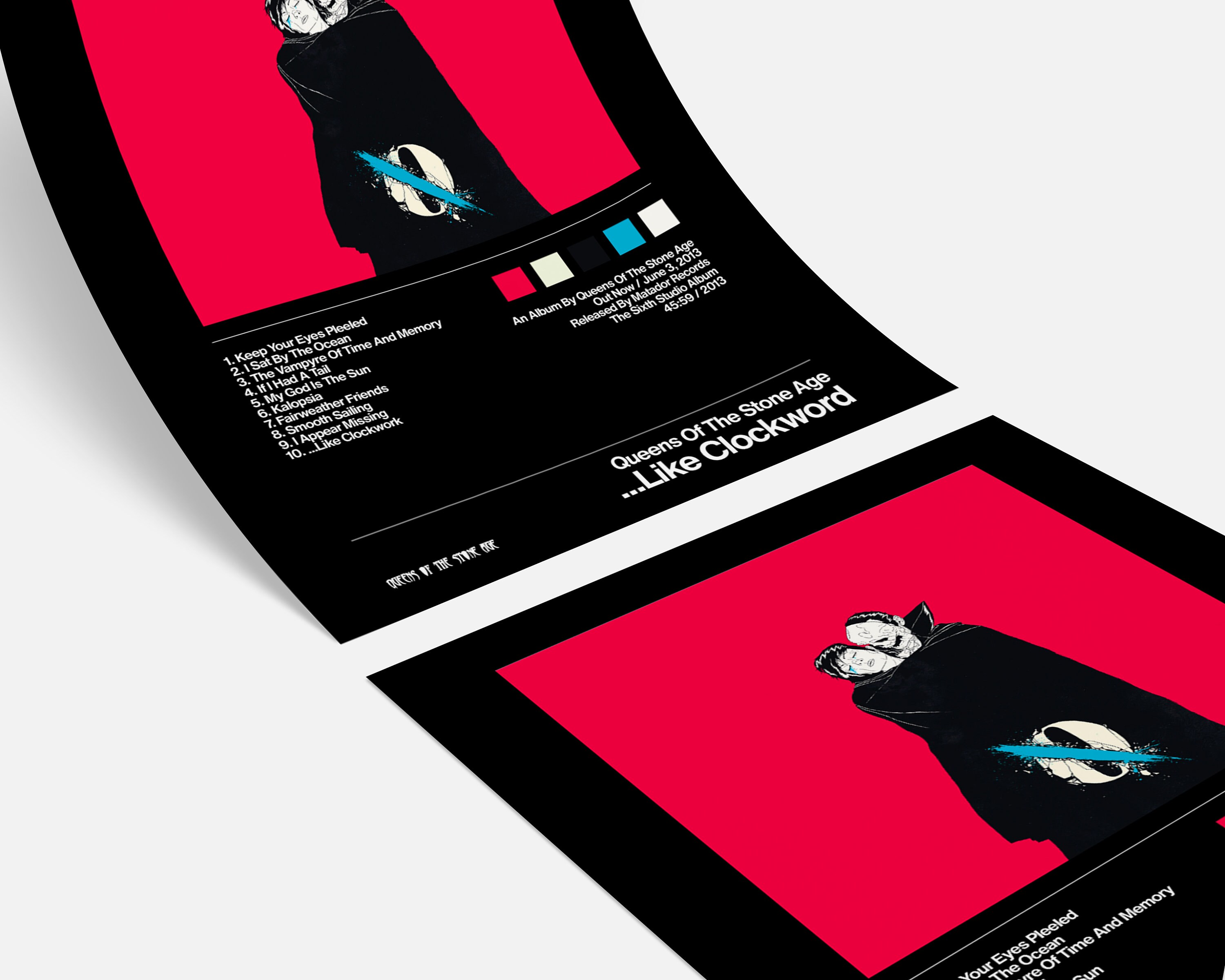 Queens of the Stone Age - ...like Clockwork - Album Artwork Black Print ...