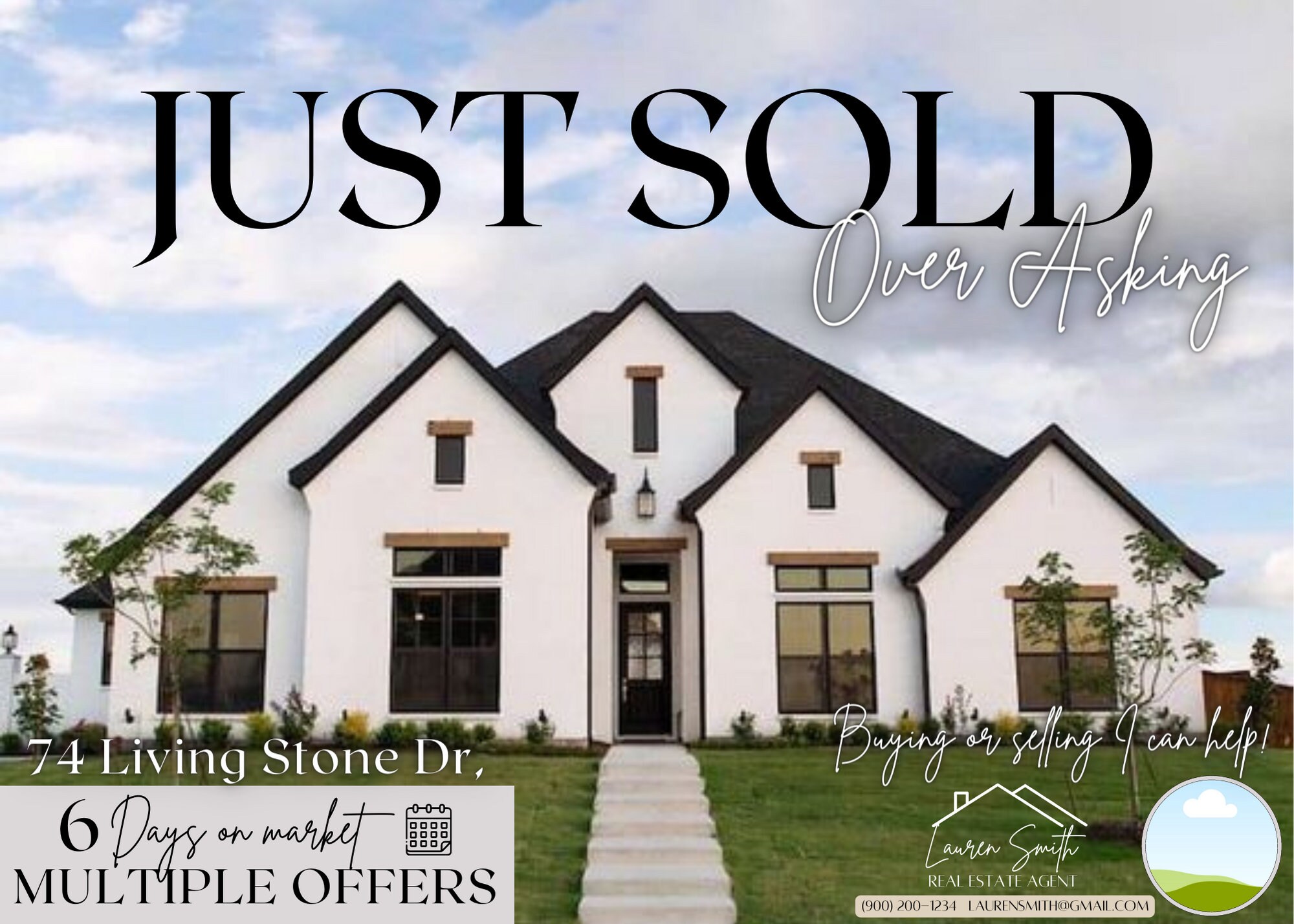 Just Sold Card Canva Template - Etsy