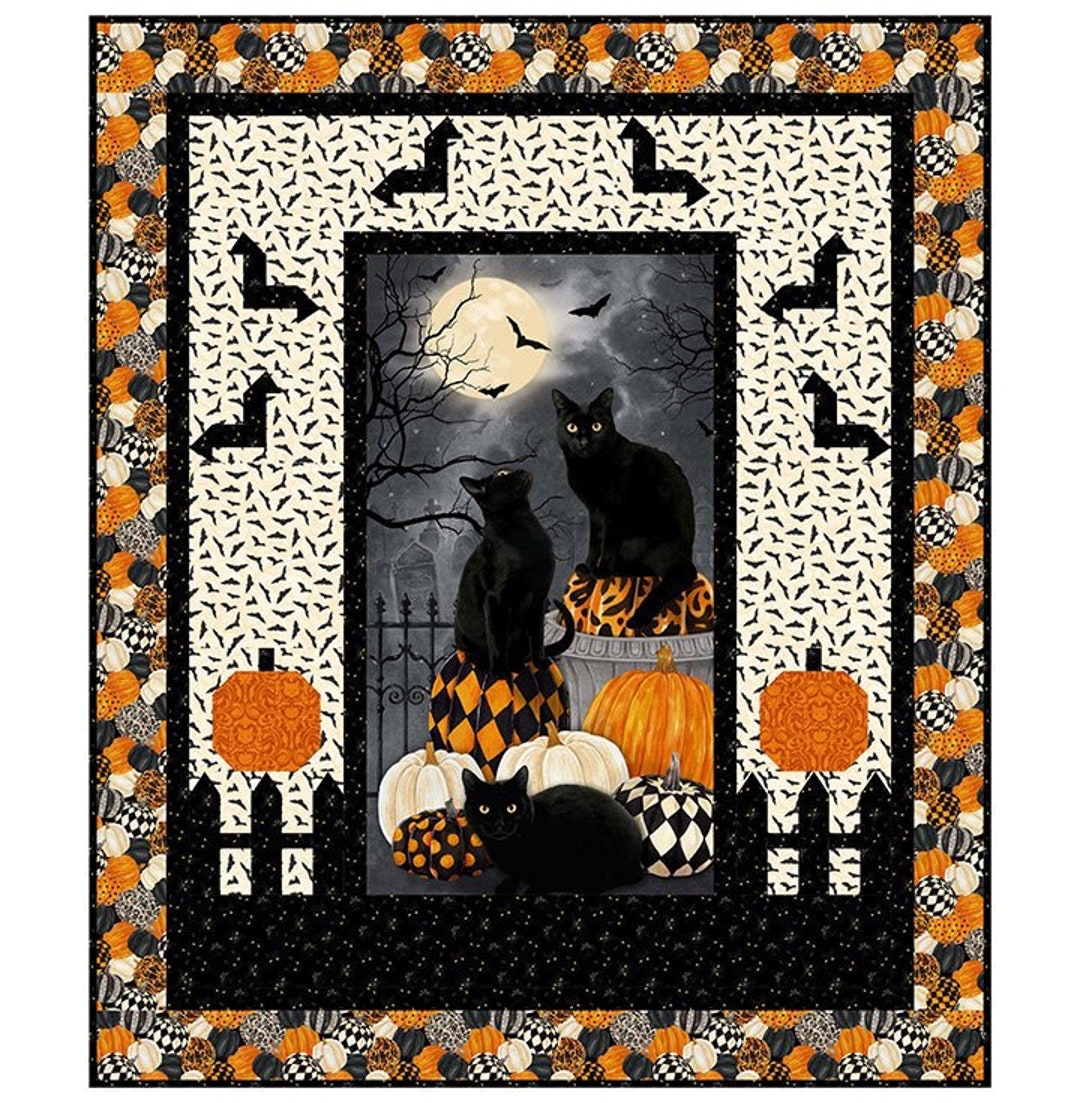 Hallow's Eve, Batty Night Kit, Binding Included, 100% Cotton, Northcott ...
