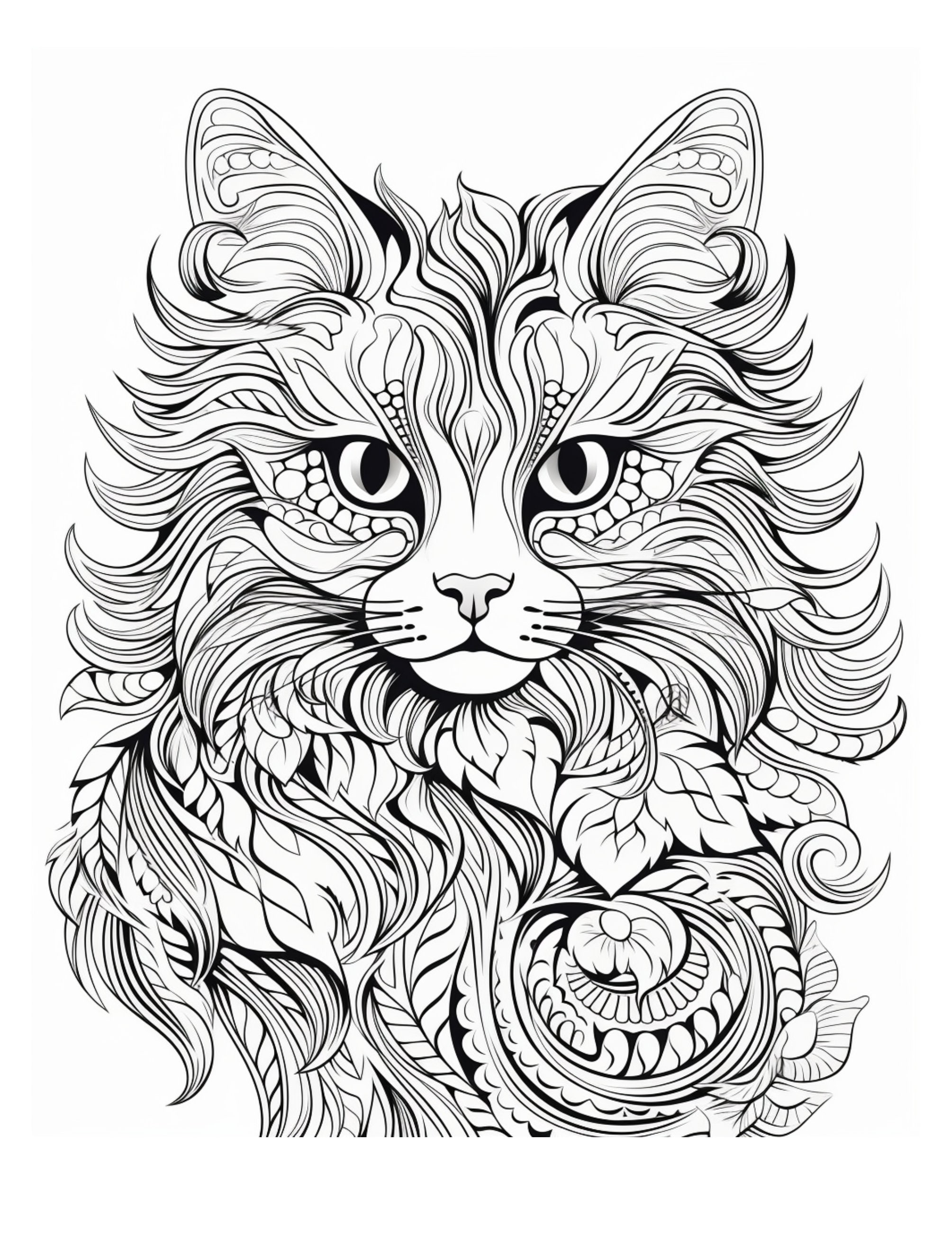 Intricate Animal Faces Coloring Pages: 24 Printable Designs (PDF) - Etsy