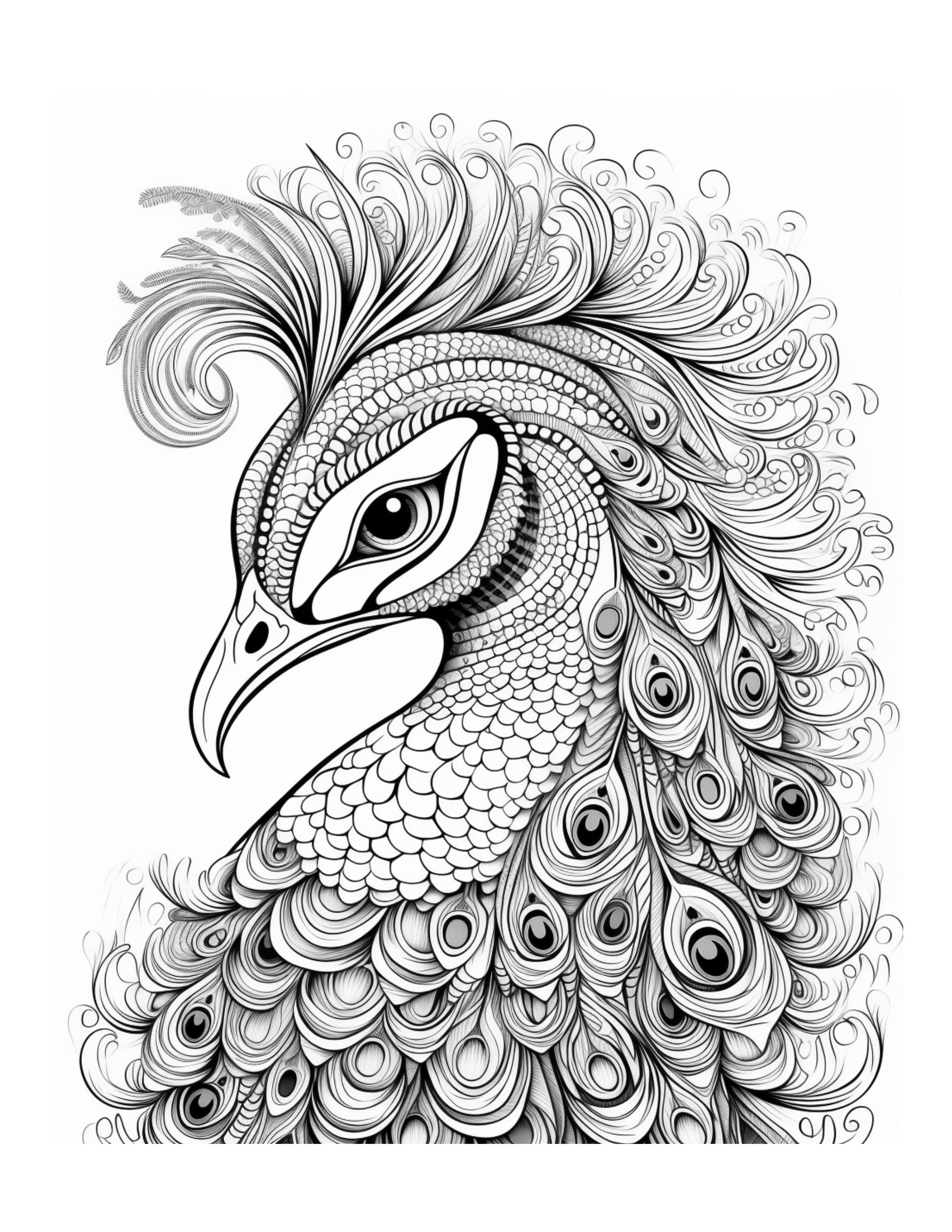 Intricate Animal Faces Coloring Pages: 24 Printable Designs (PDF) - Etsy