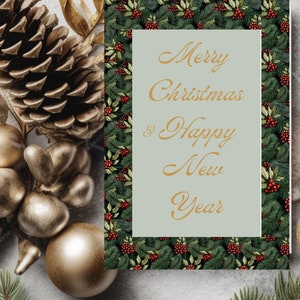 Printable Christmas Card | 5 X 7 Printable Holiday Card | Christmas ...