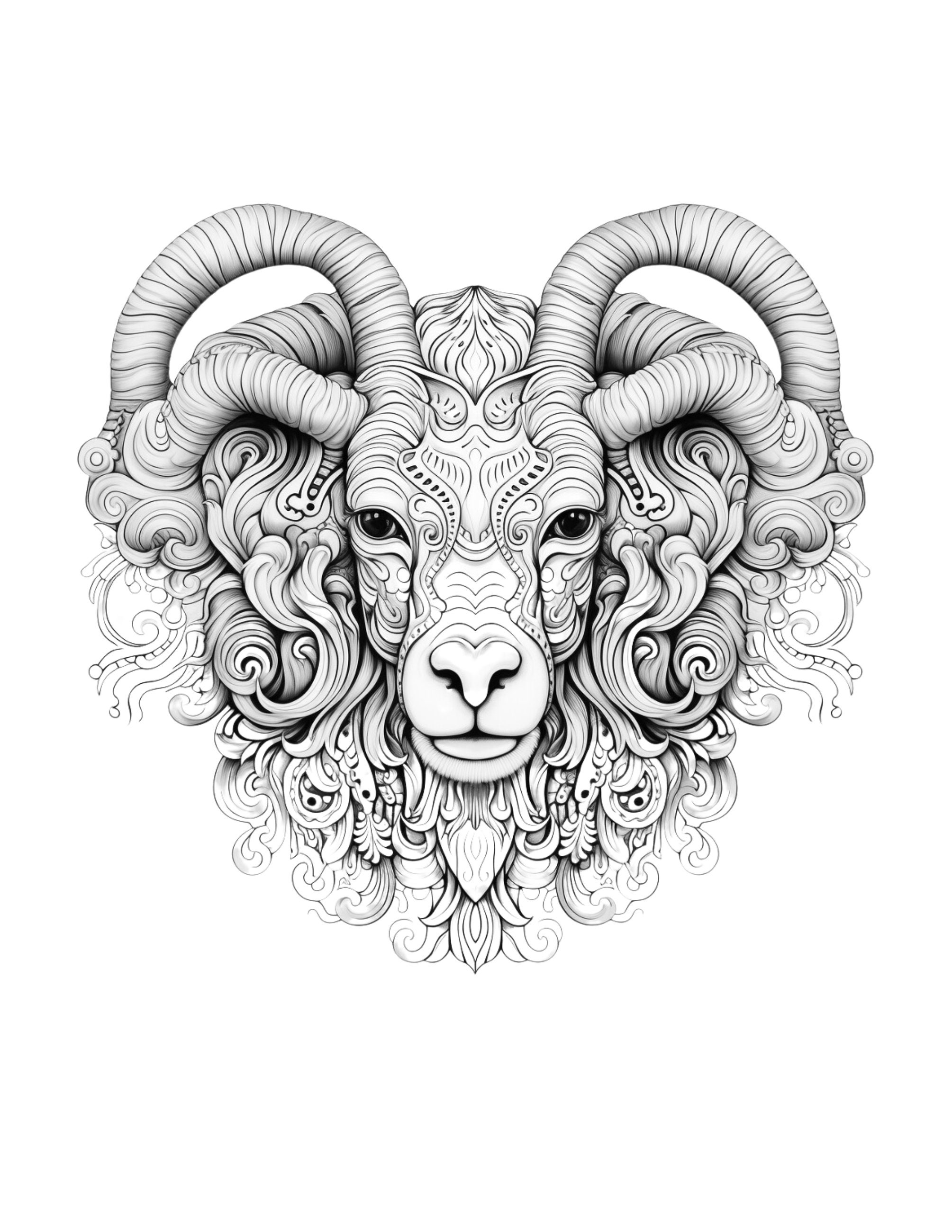 Intricate Animal Faces Coloring Pages: 10 Printable Designs (PDF) - Etsy
