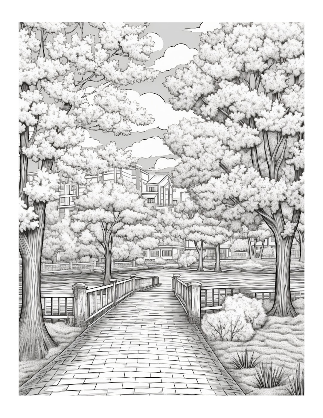Adult Coloring Pages | 10 Intricate Serene Landscapes | Printable ...