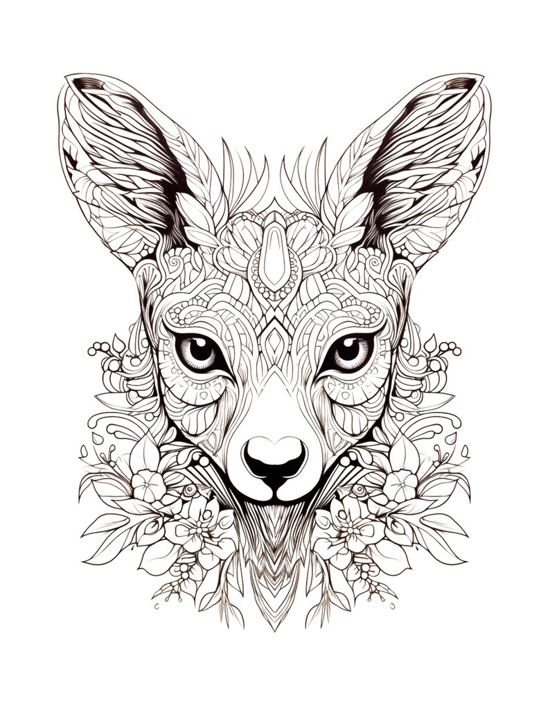 Adult Coloring Pages 10 Intricate Animal Faces Printable Coloring Pages ...
