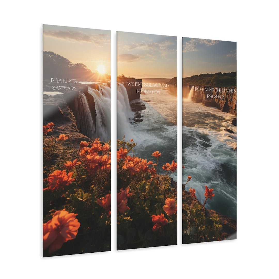 Tríptico Arte mural de acrílico de Majestic Fjord con doxología - Etsy ...