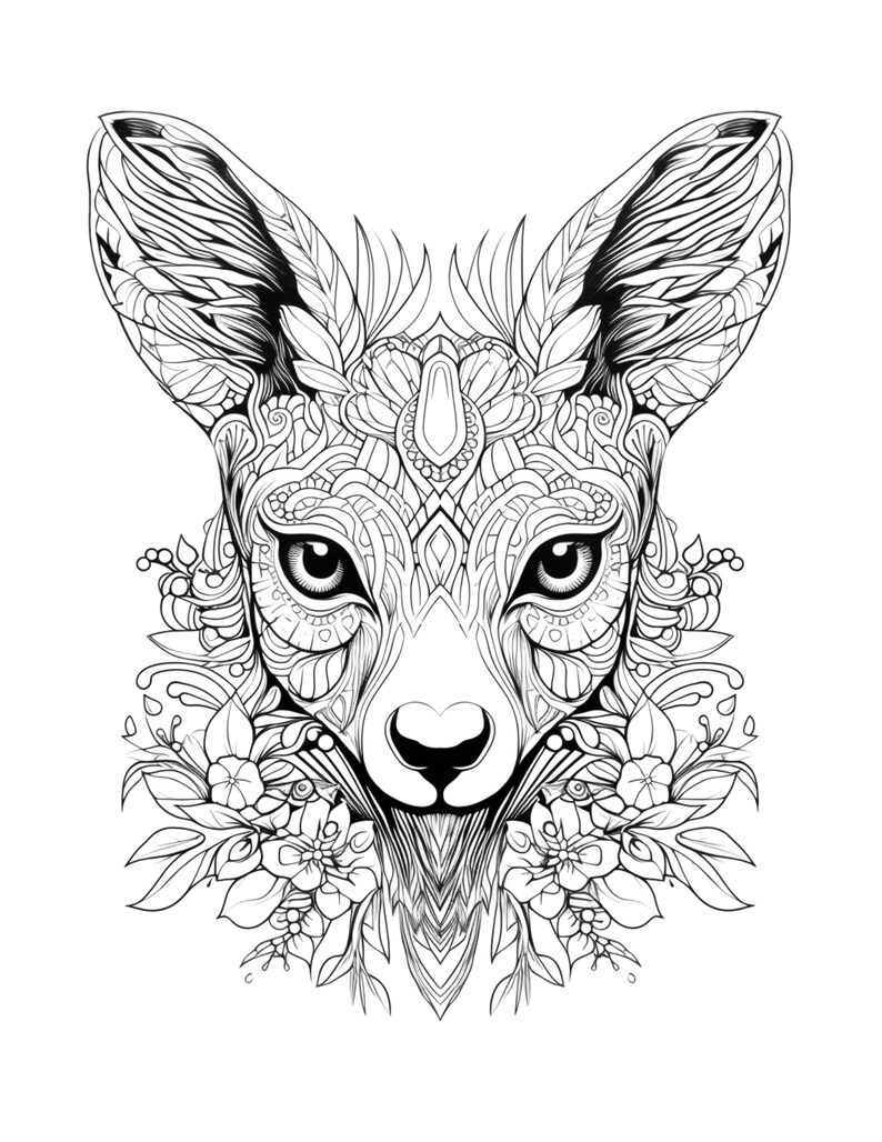 Adult Coloring Pages 10 Intricate Animal Faces Printable Coloring Pages ...