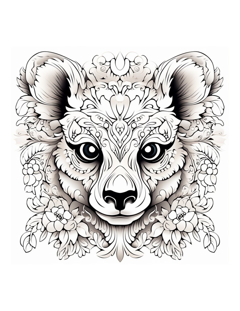 Adult Coloring Pages | 10 Intricate Animal Faces | Printable Coloring ...