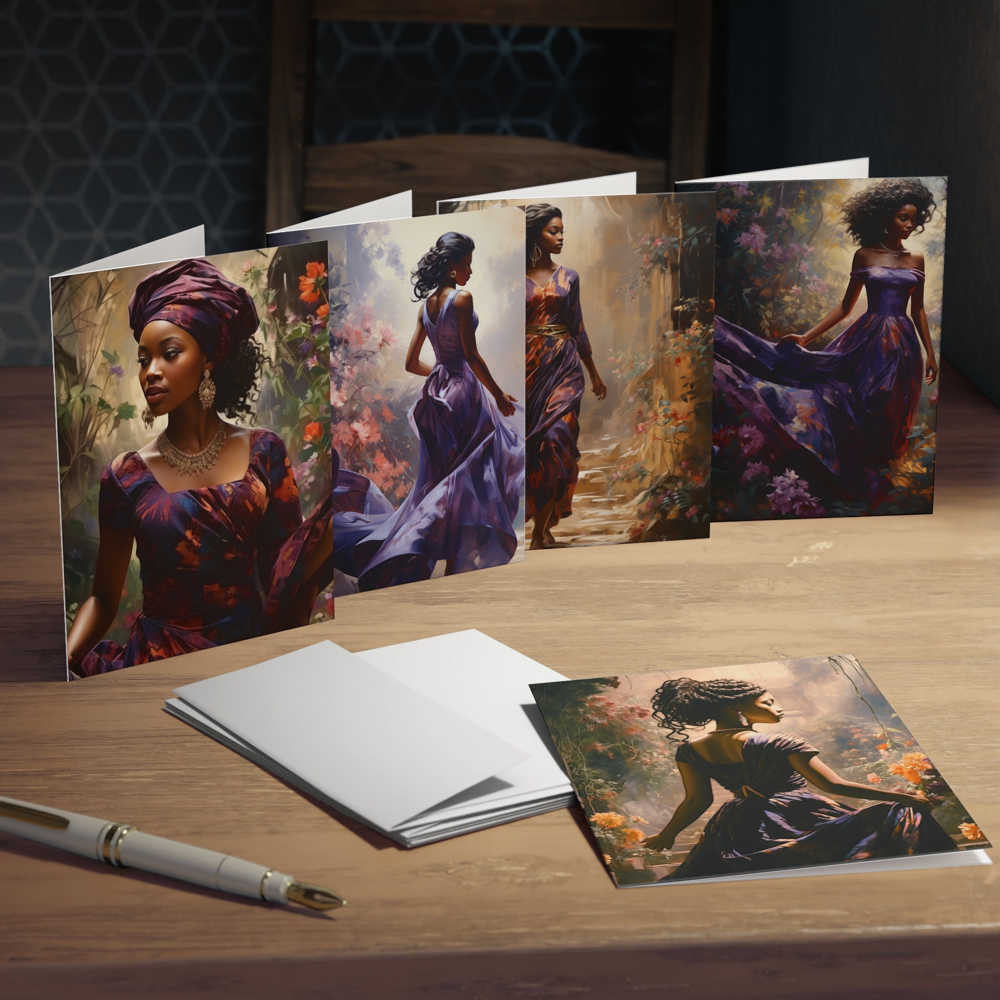 Note Cards | Black Woman | African American Greeting Cards (5 Pack ...