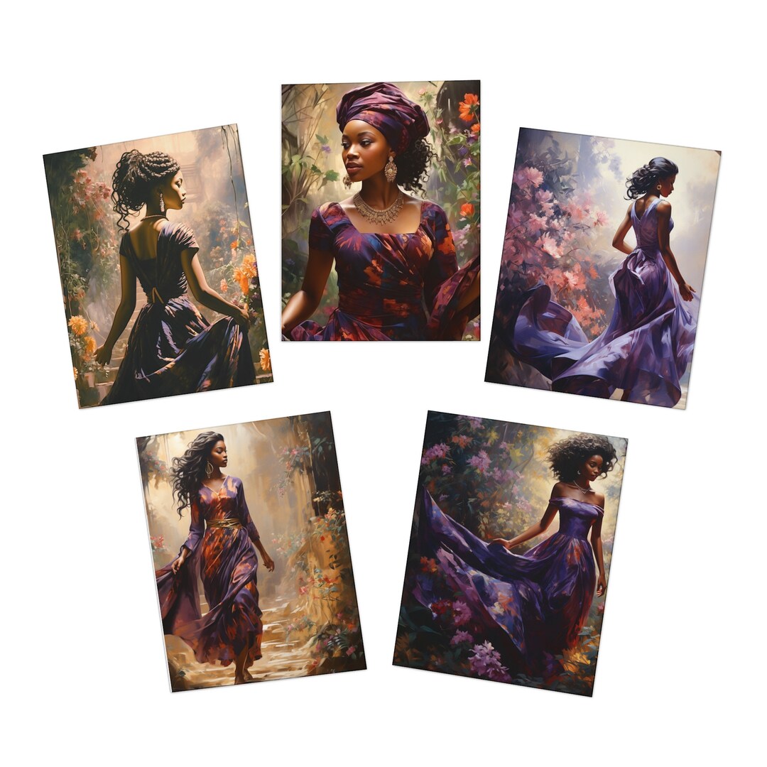 Note Cards | Black Woman | African American Greeting Cards (5 Pack ...