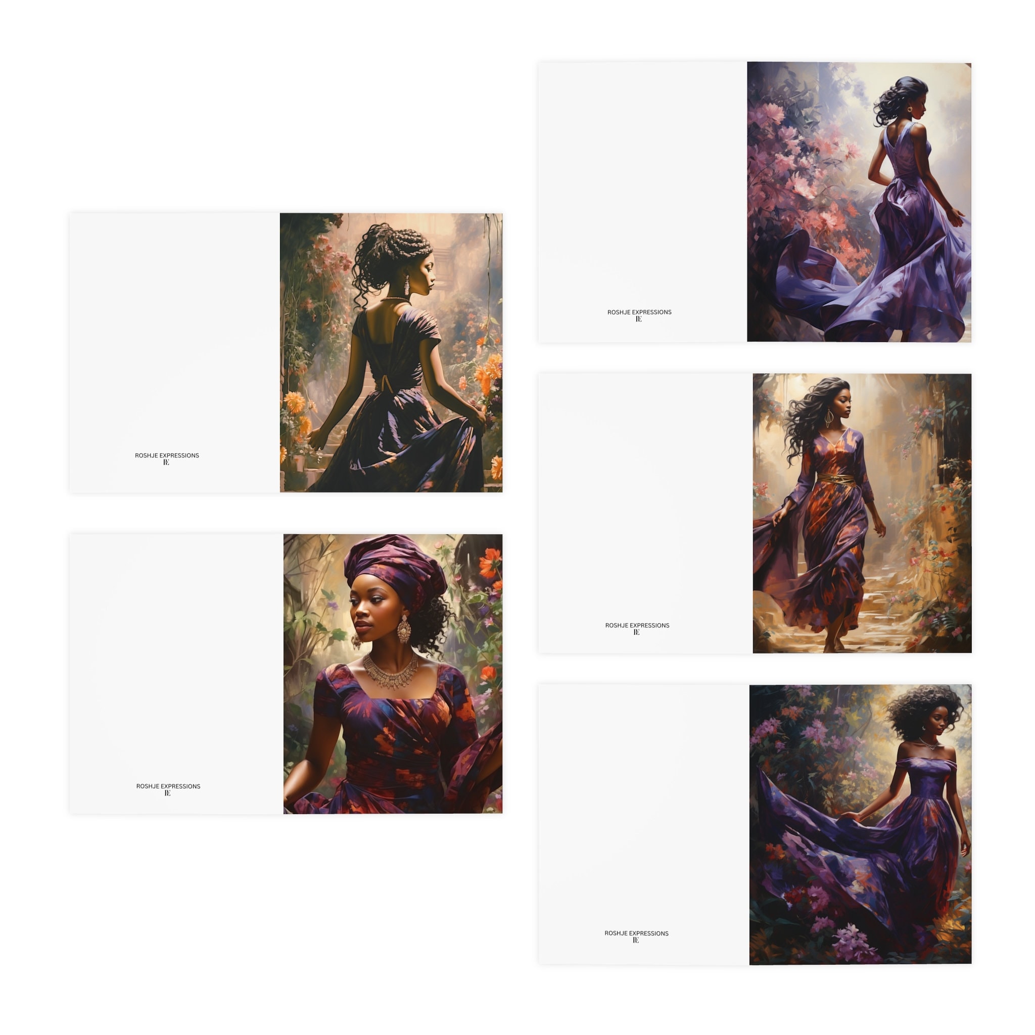 Note Cards | Black Woman | African American Greeting Cards (5 Pack ...