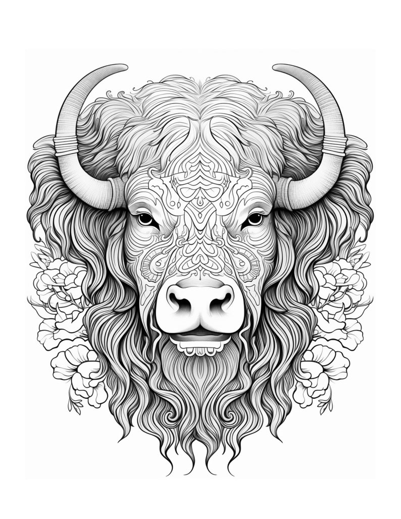 Adult Coloring Pages 10 Intricate Animal Faces Printable Coloring Pages ...