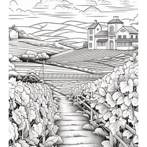 Serene Landscapes Adult Coloring Pages: 10 Intricate Designs (PDF) - Etsy