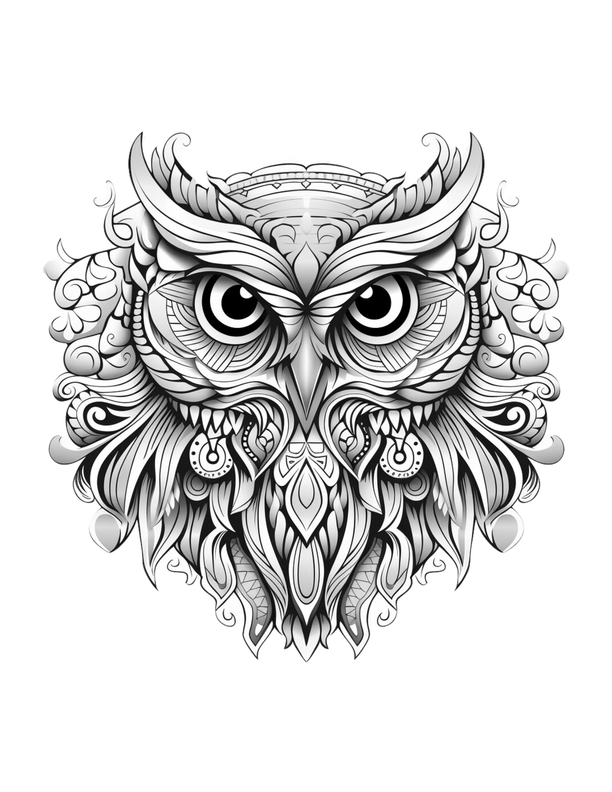 Adult Coloring Pages | 10 Intricate Animal Faces | Printable Coloring ...