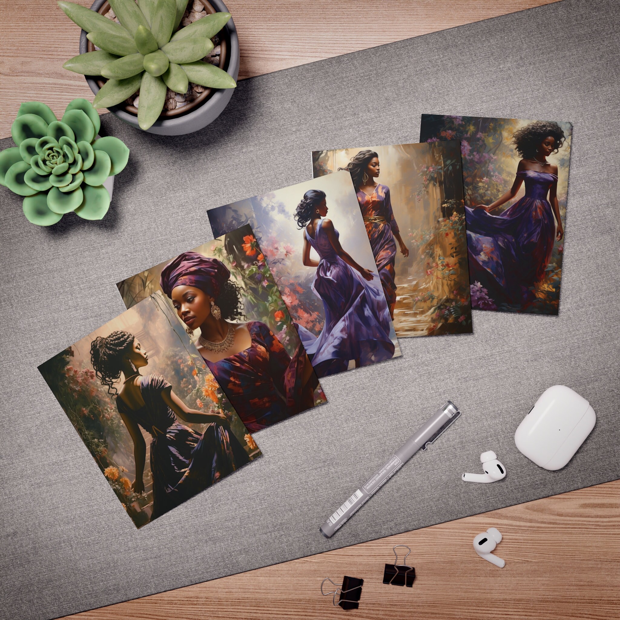 Note Cards | Black Woman | African American Greeting Cards (5 Pack ...