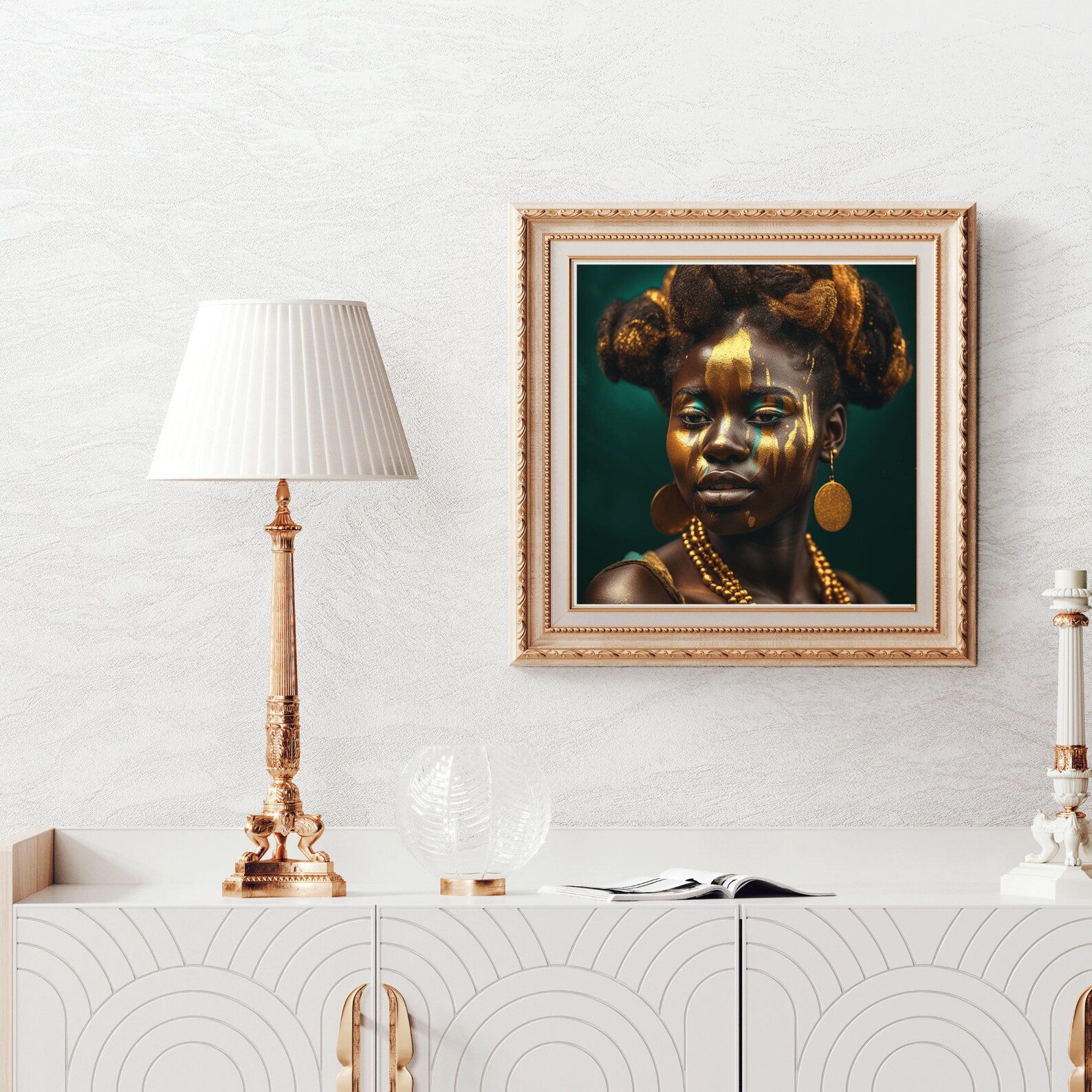 Gilded Aura | Black Wall Decor | Black Digital Art | Digital Download | Printable Poster ...