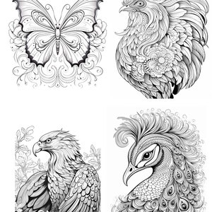 Intricate Animal Faces Coloring Pages: 24 Printable Designs (PDF) - Etsy