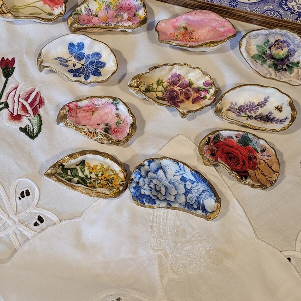 Decoupage Shells - Etsy UK