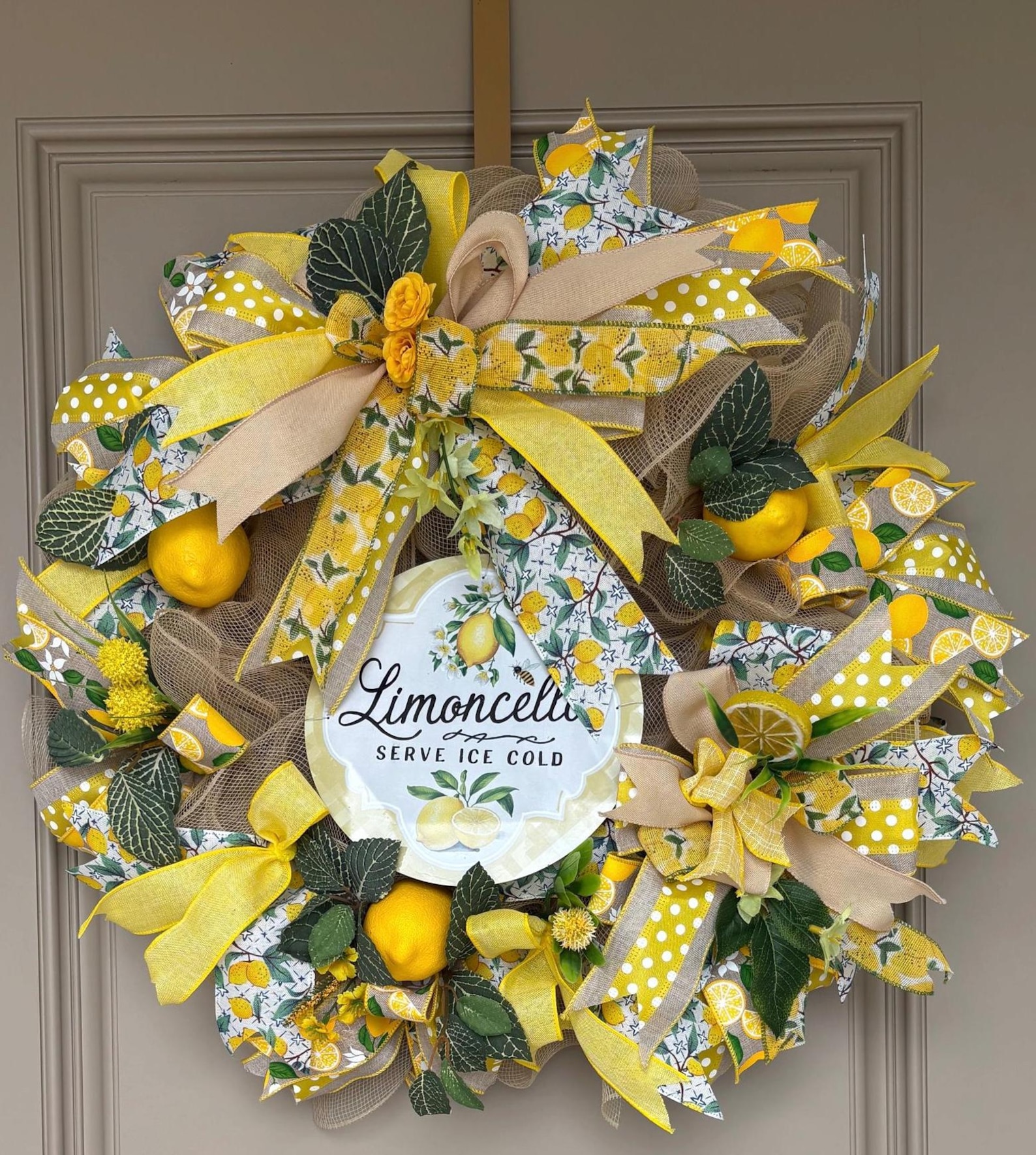 Limoncello Lemon Wreath – Summer Door Decor - Etsy