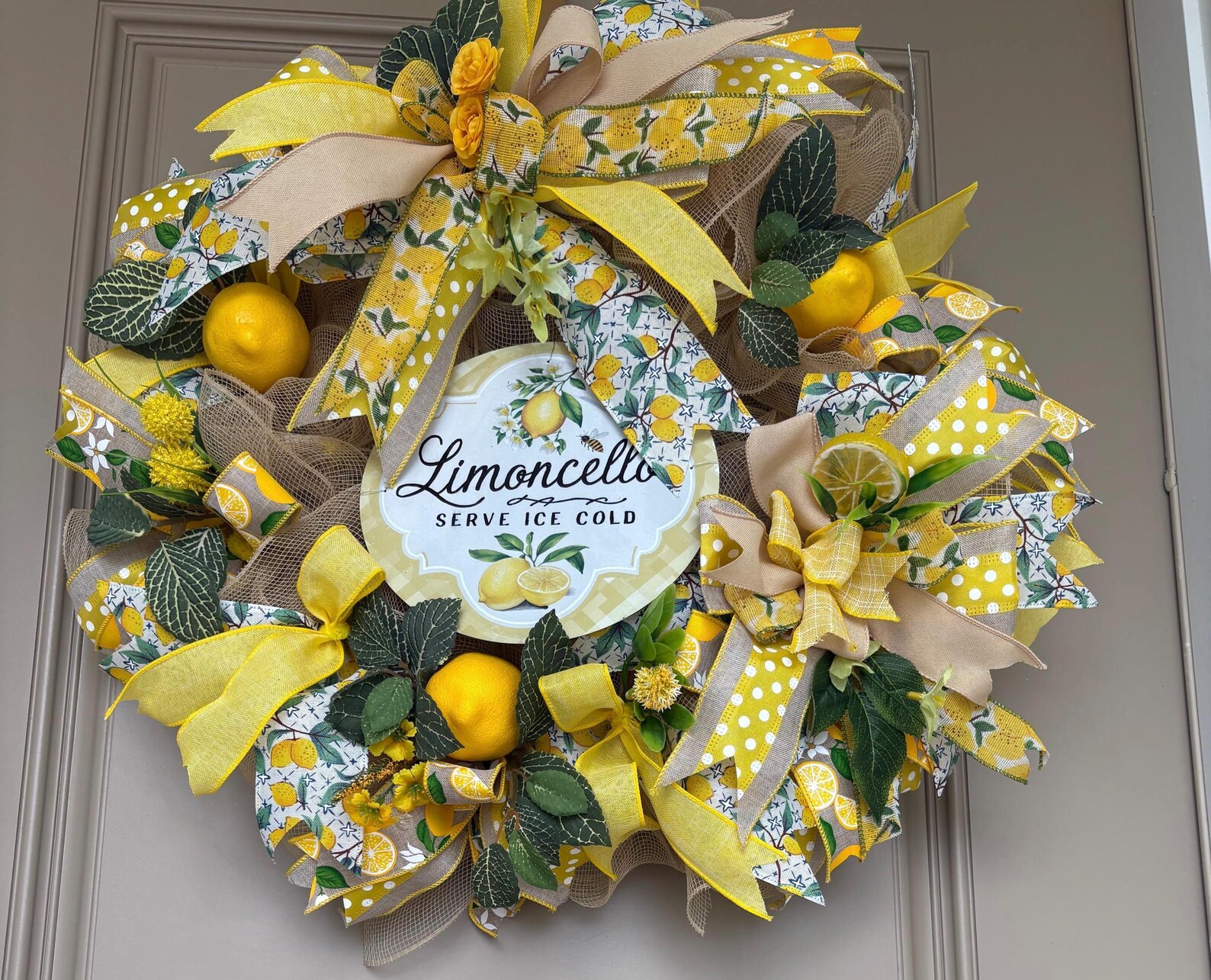 Limoncello Lemon Wreath – Summer Door Decor - Etsy