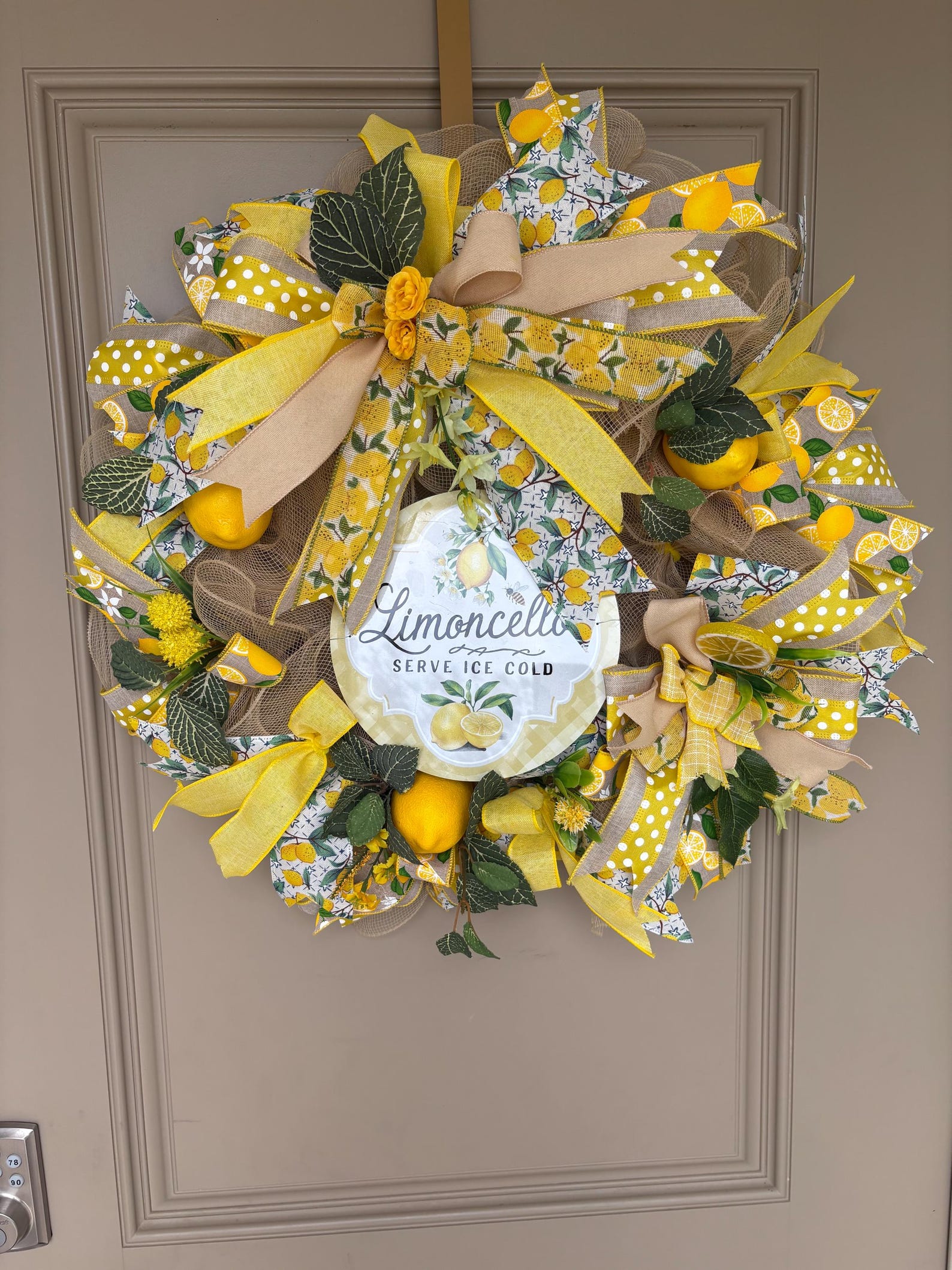 Limoncello Lemon Wreath – Summer Door Decor - Etsy