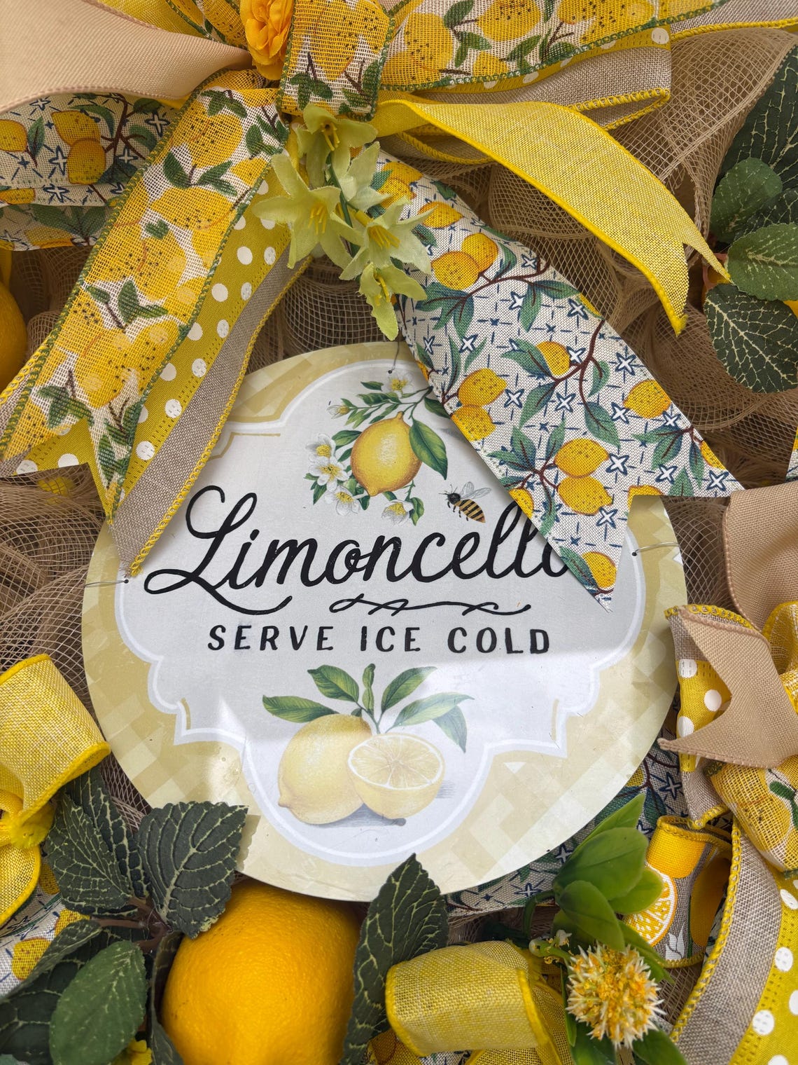 Limoncello Lemon Wreath – Summer Door Decor - Etsy