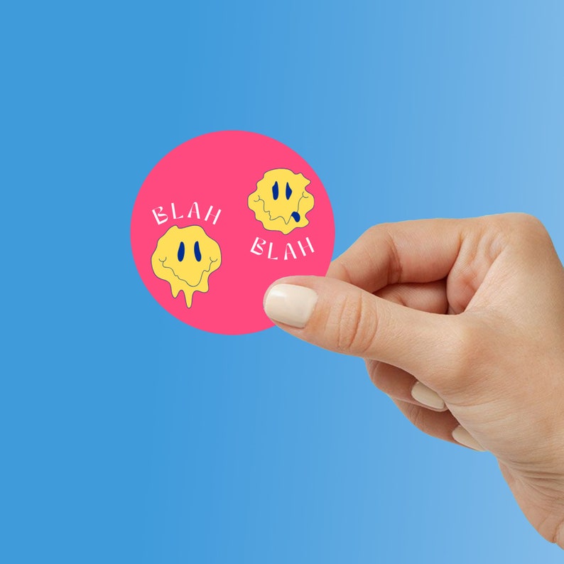 Blah-blah Funny Meme Stickers| Hilarious Vinyl Decals for Laptop, Water ...