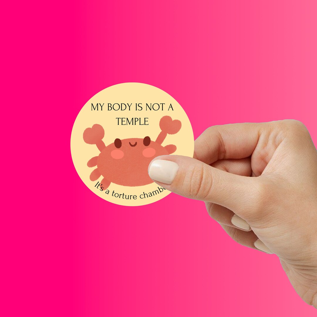 My Body is Not A Temple Funny Meme Sticker| Hilarious Vinyl Decals for ...