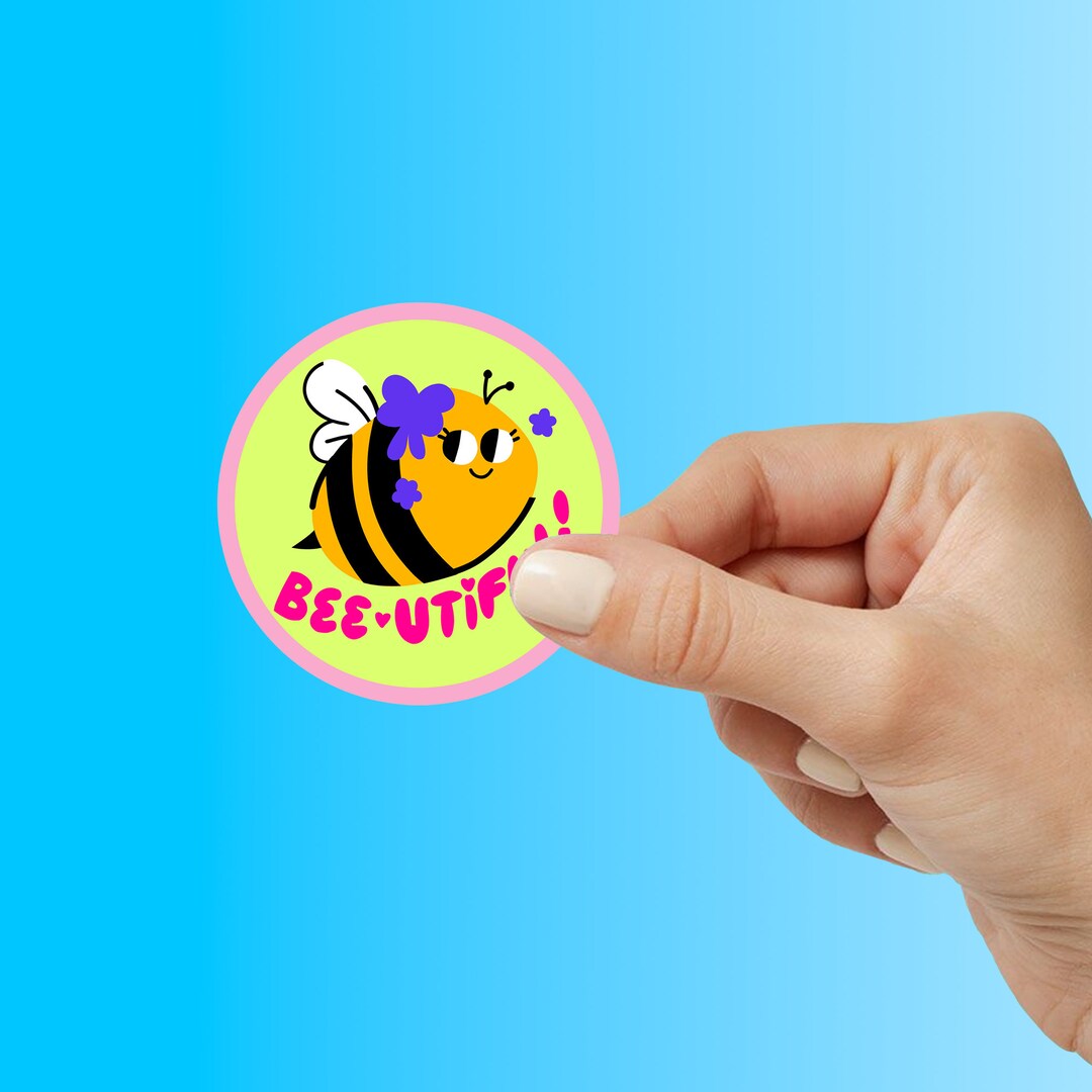 Bee-utiful Cute Funny Meme Stickers| Hilarious Vinyl Decals for Laptop ...