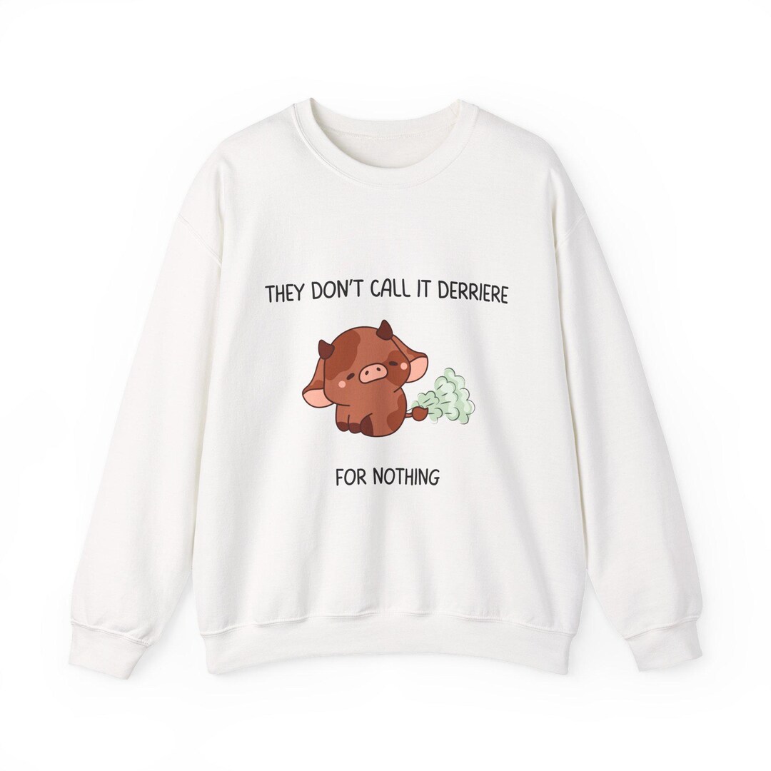 Lactose Intolerant Dairy Air Pun Cute Cow Funny Meme Crewneck ...