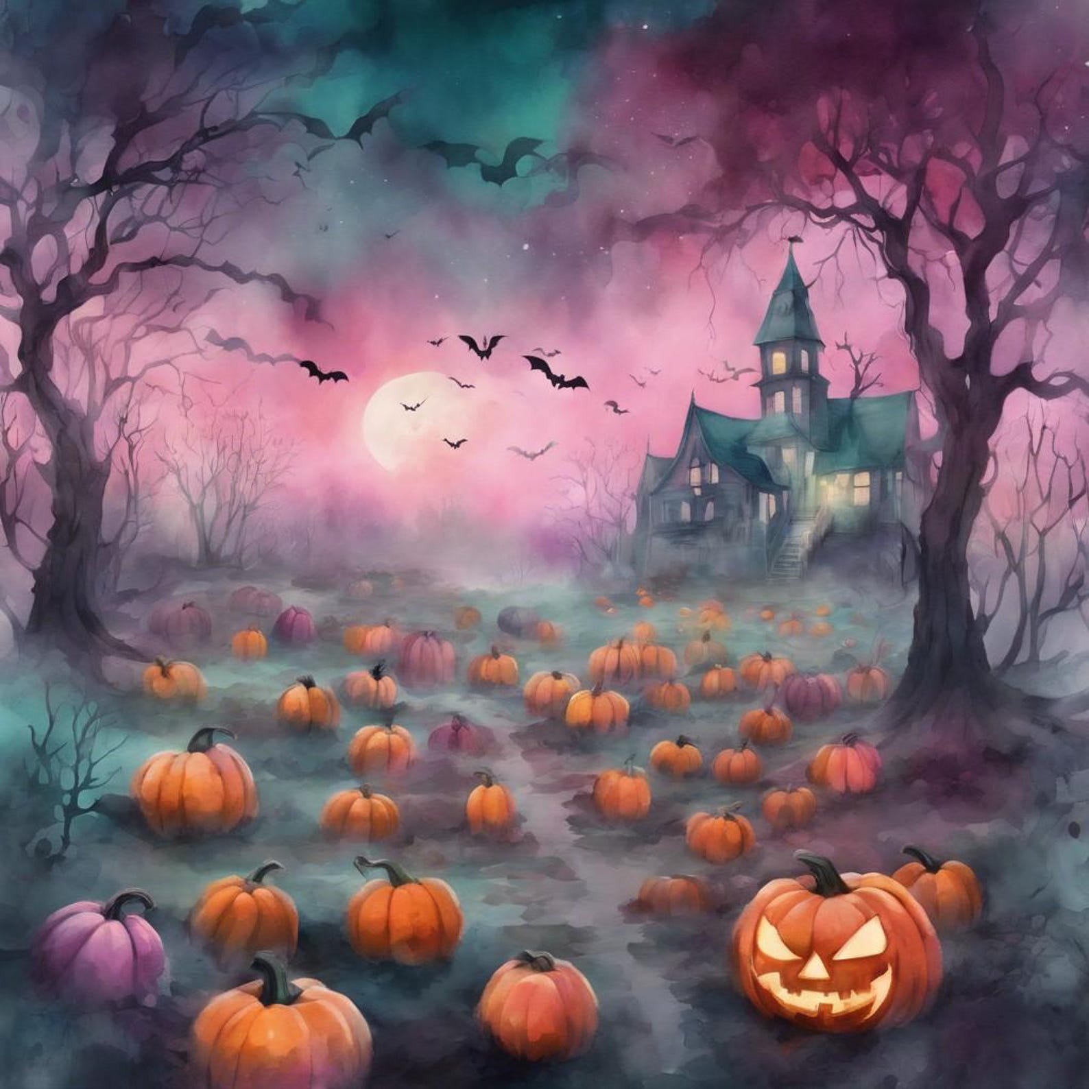 Pastel Goth Halloween 9apk Scrapbook Papers Digital Download Clipart ...