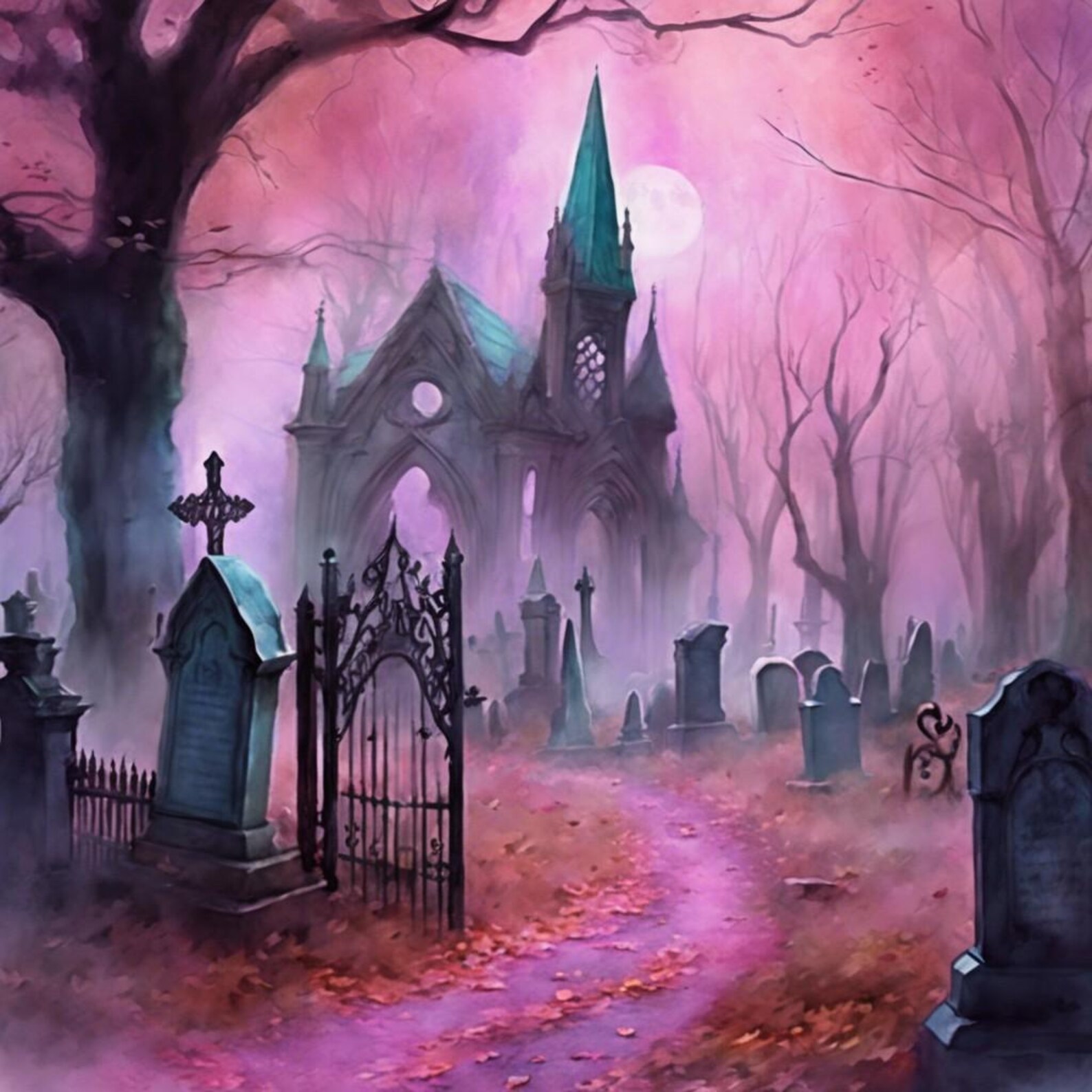 Pastel Goth Halloween 9apk Scrapbook Papers Digital Download Clipart ...