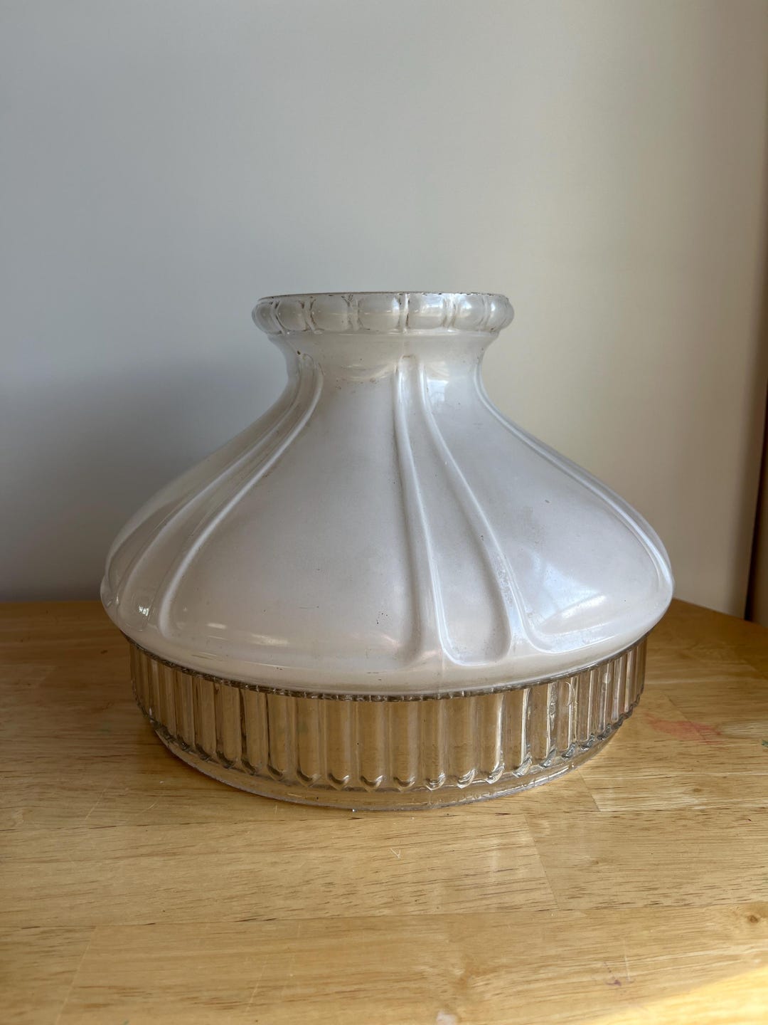 Vintage Frosted Glass Aladdin Oil Lamp Shade 10” - Etsy