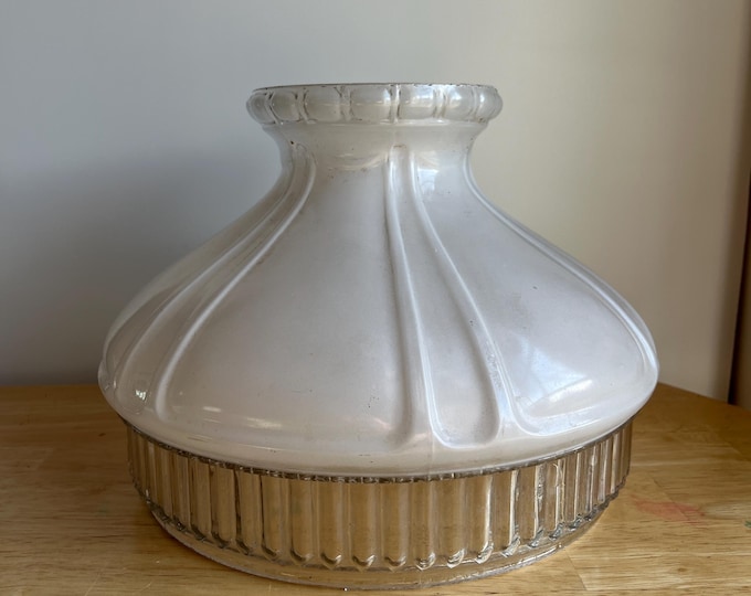 Vintage 10” Fitter Frosted Glass Aladdin Oil Lamp Shade - Etsy