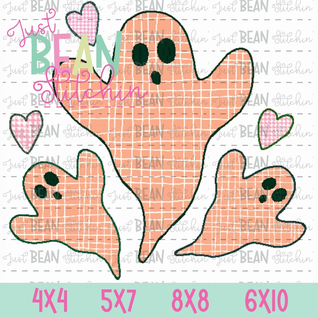 Ghost Applique Design,girl Ghost Applique Design,halloween,bean Stitch ...
