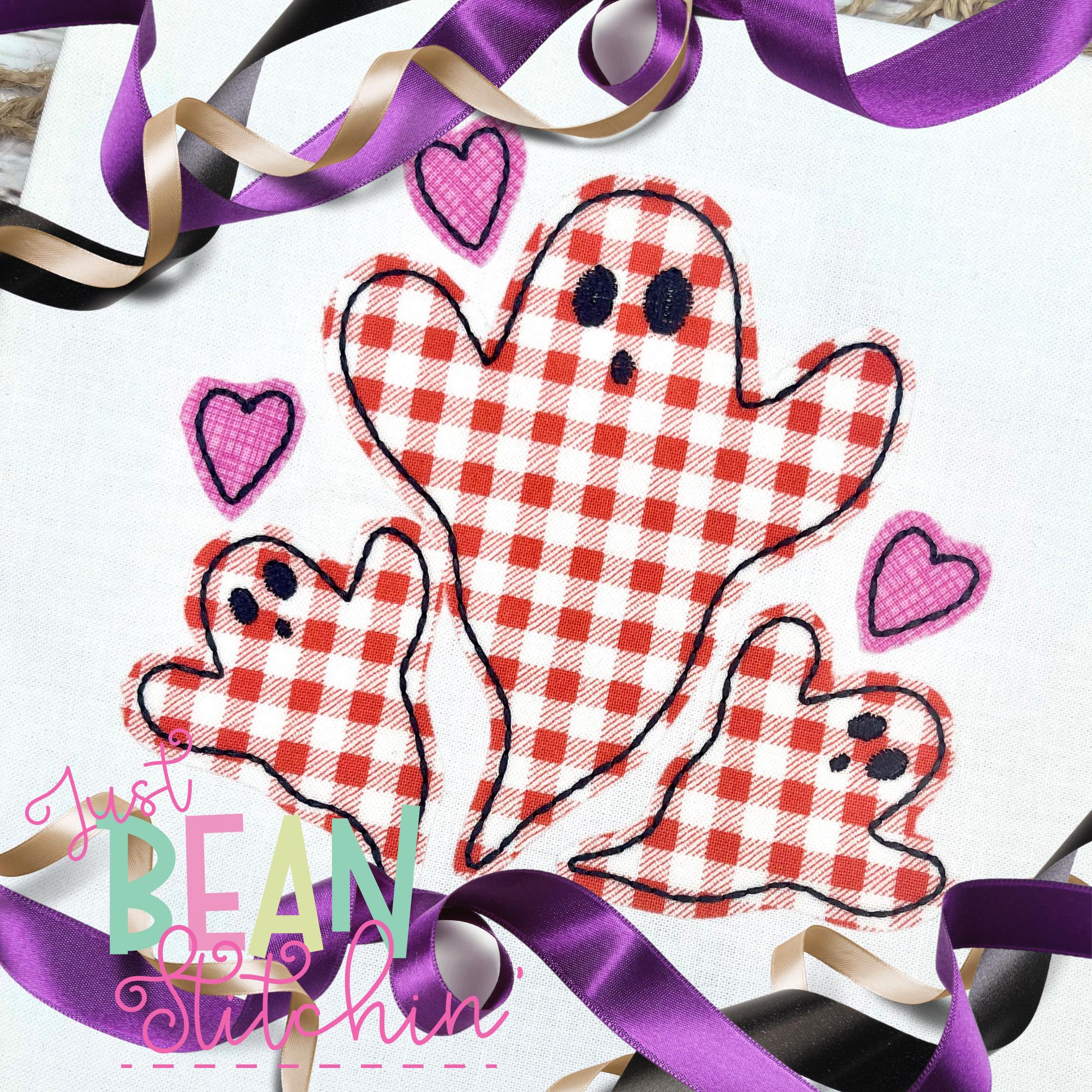 Ghost Applique Design,girl Ghost Applique Design,halloween,bean Stitch ...