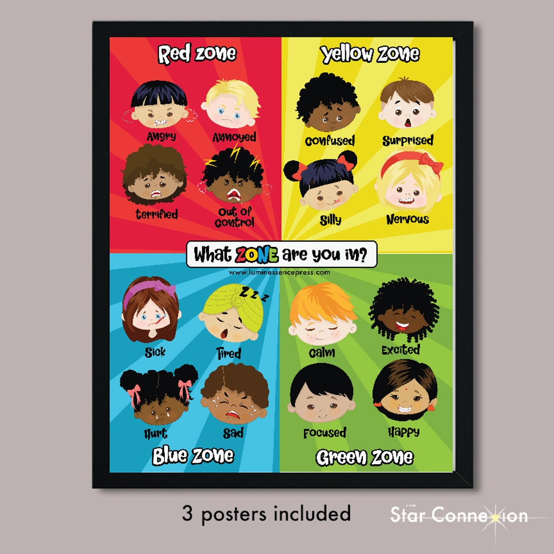 Zones of Regulation Poster - Etsy Canada