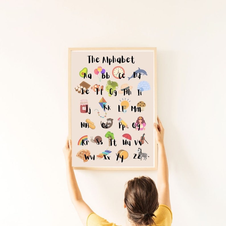 Alphabet Poster, Educational Poster, Montessori Classroom Decor ...
