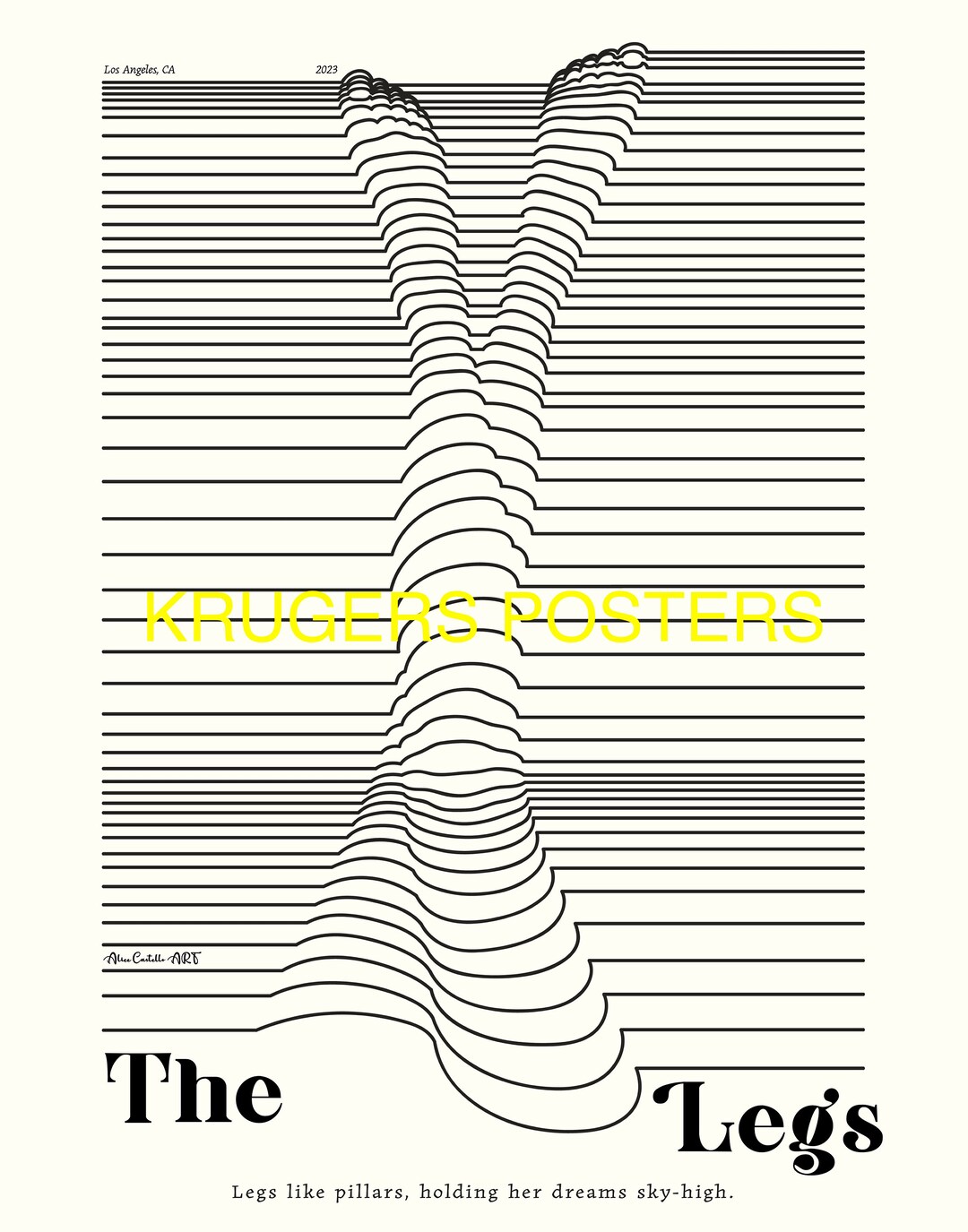 Line Art the Legs 5 Poster by Alice Castello - Etsy