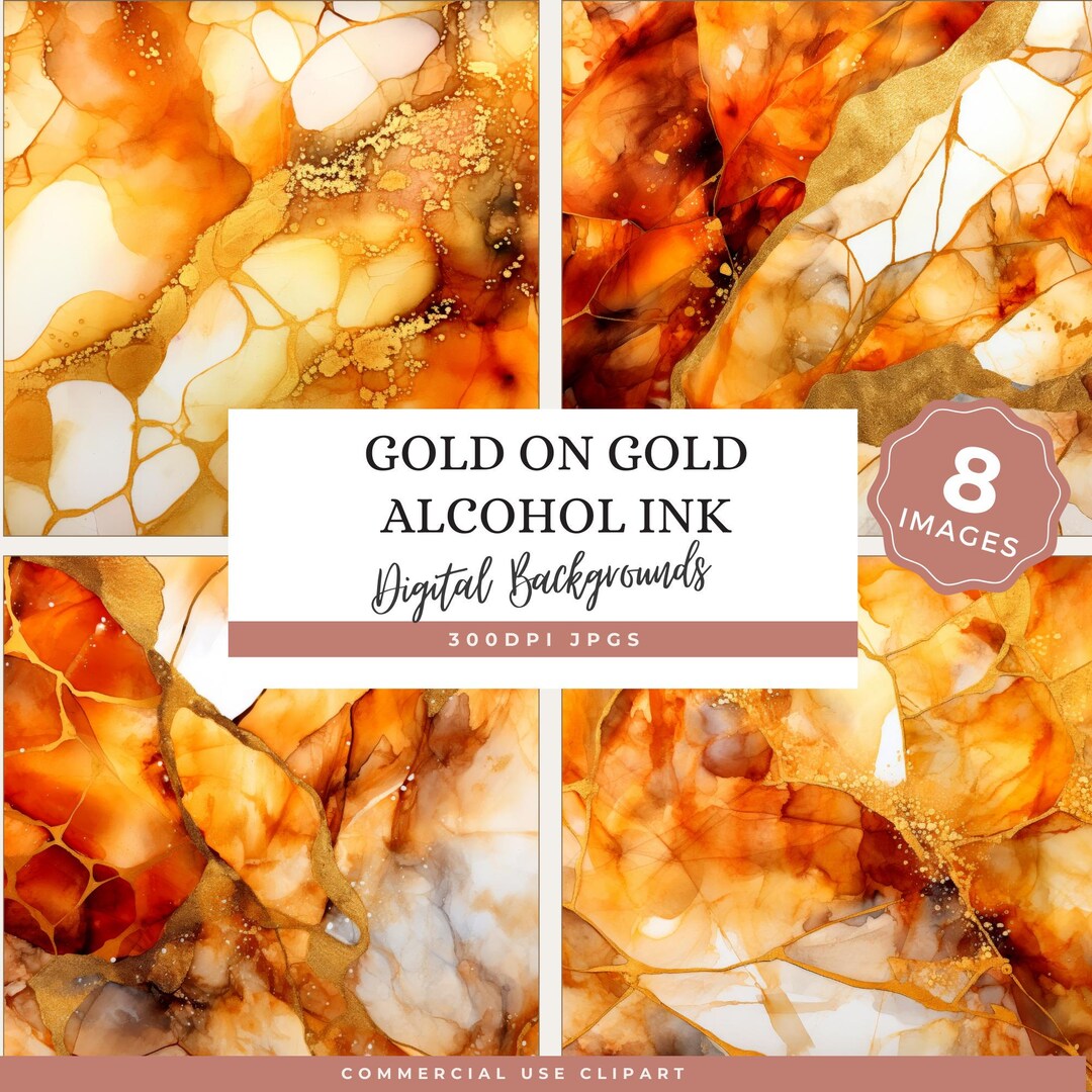 Gold on Gold Alcohol Ink Textures for Crafters Who Design Elegant ...