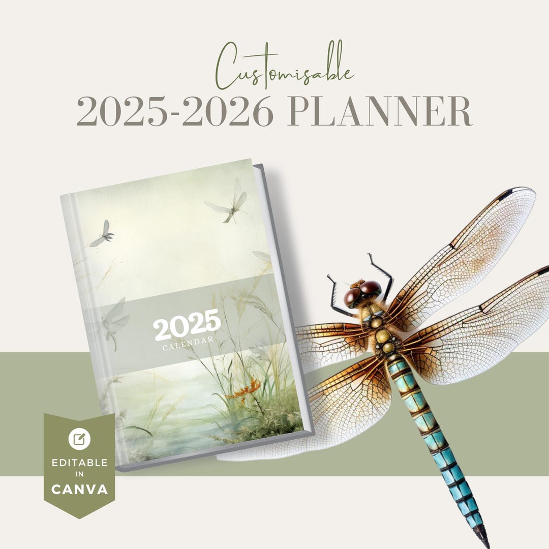 2025-2026 Printable Calendar, 26 Pages, Monday to Sunday, Edit in Canva ...
