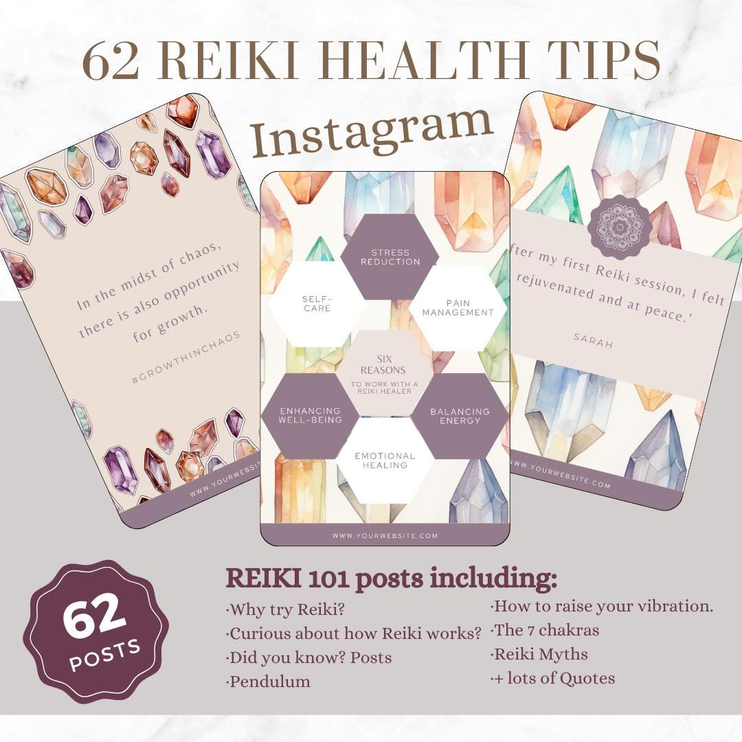 Reiki Business Templates, Editable Canva Designs, Energy Healers ...