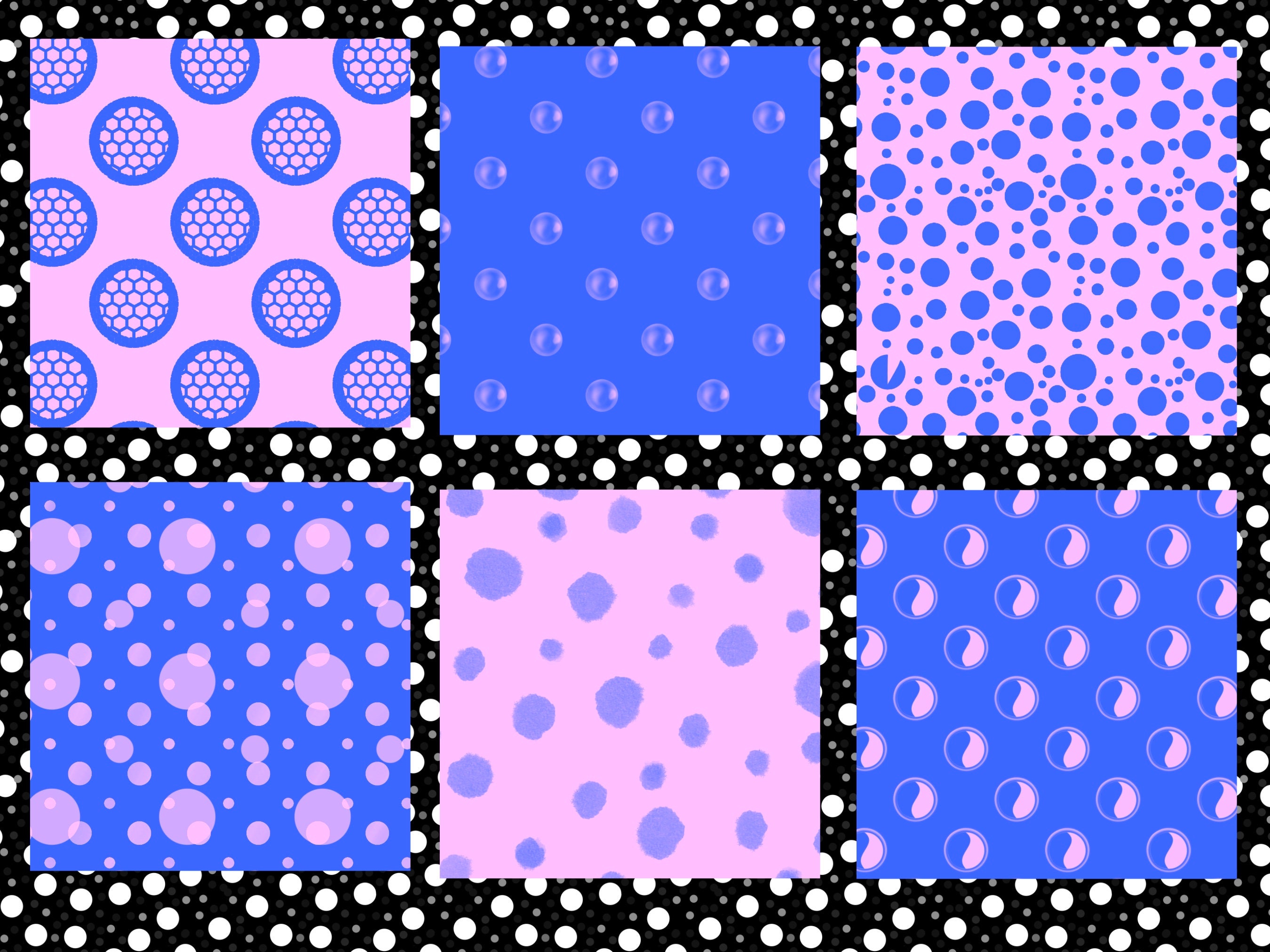 100+ Seamless Procreate Repeat Pattern Brushes, Polka Dot, Spots, Dots ...