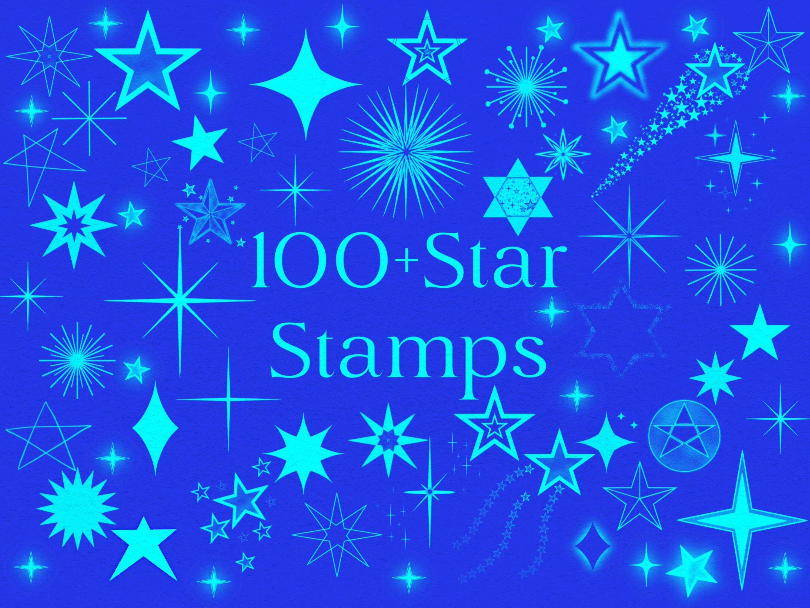 100+ Star Procreate Stamps| Procreate Stars Stamps, Doodle Stars ...