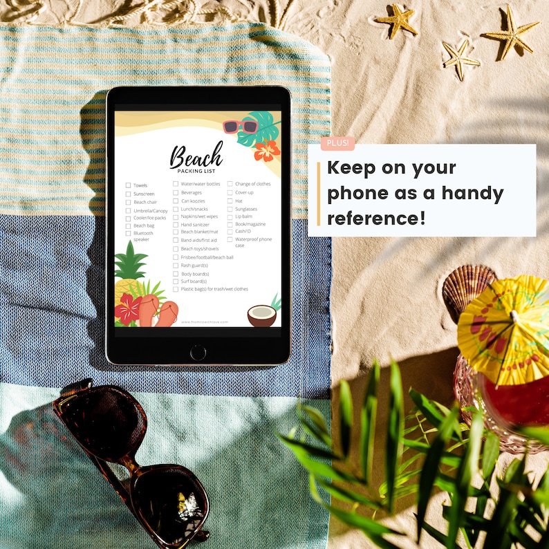 Beach Packing List | Beach Checklist - Etsy