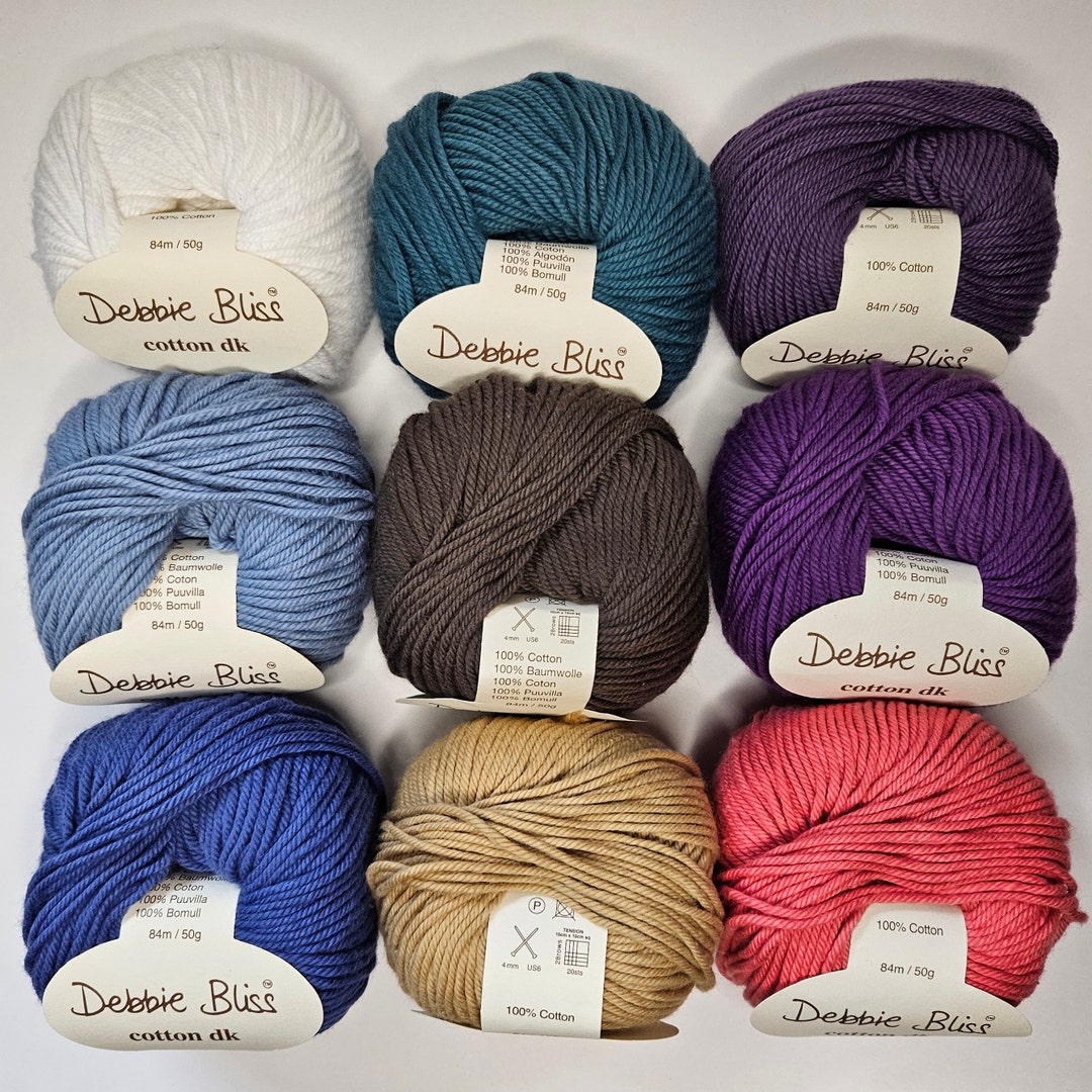 Debbie Bliss COTTON DK Yarn Available in Many Beautiful and Vibrant ...
