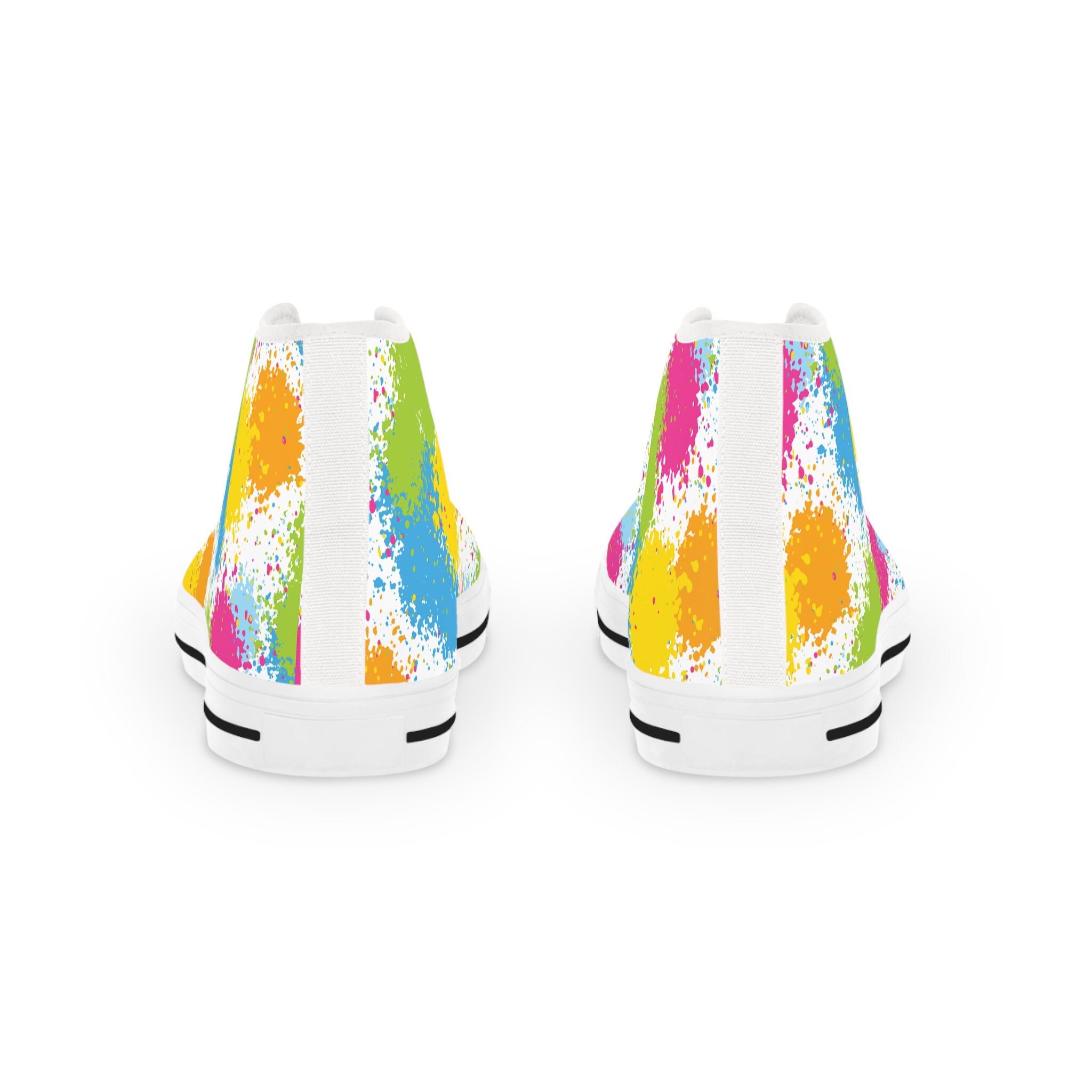 Men's High Top Paint Splatter Design Sneakers Colorful Splatter High ...