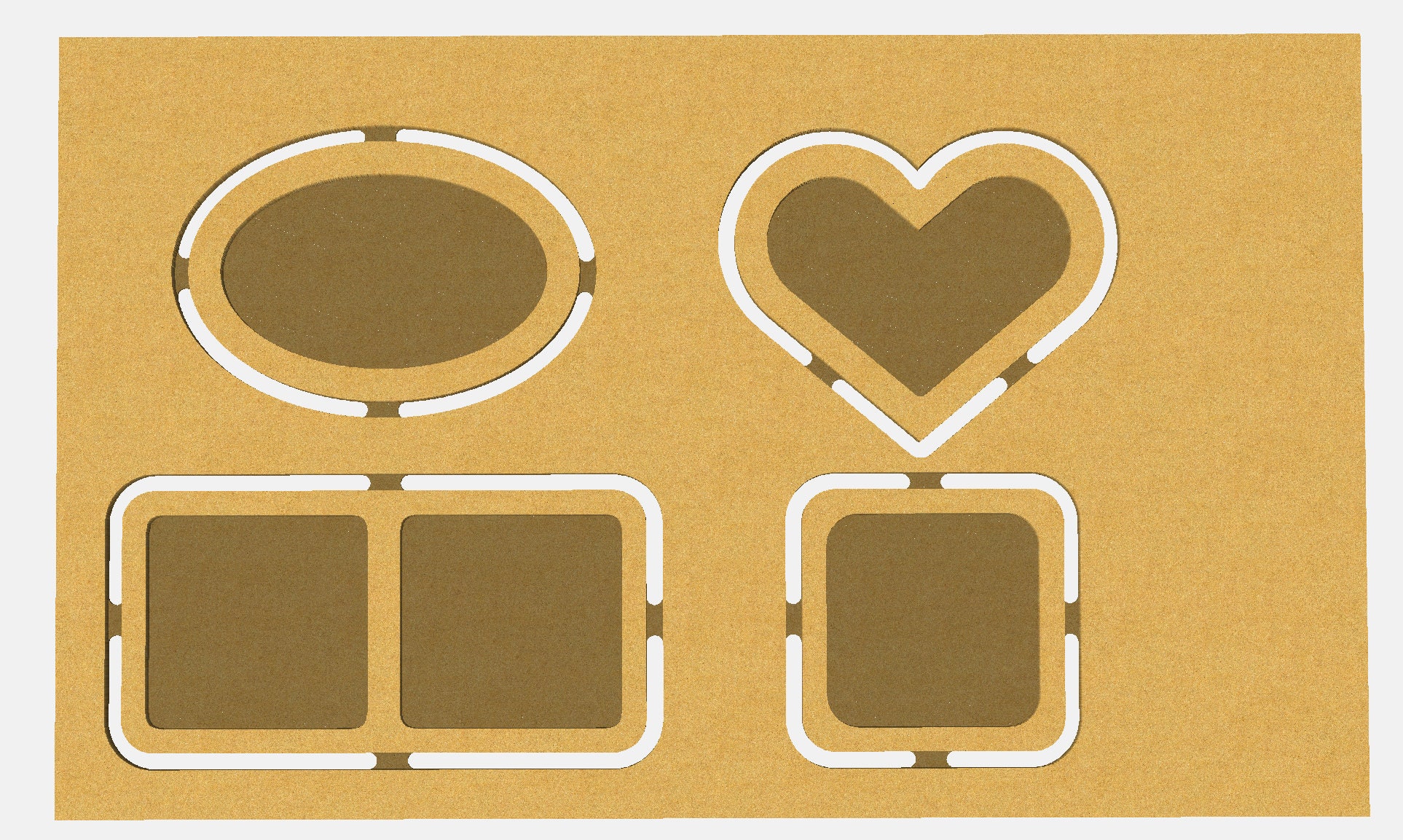Shapeoko Droptray, Heart, His/hers, Oval DXF Files - Carbide Create ...