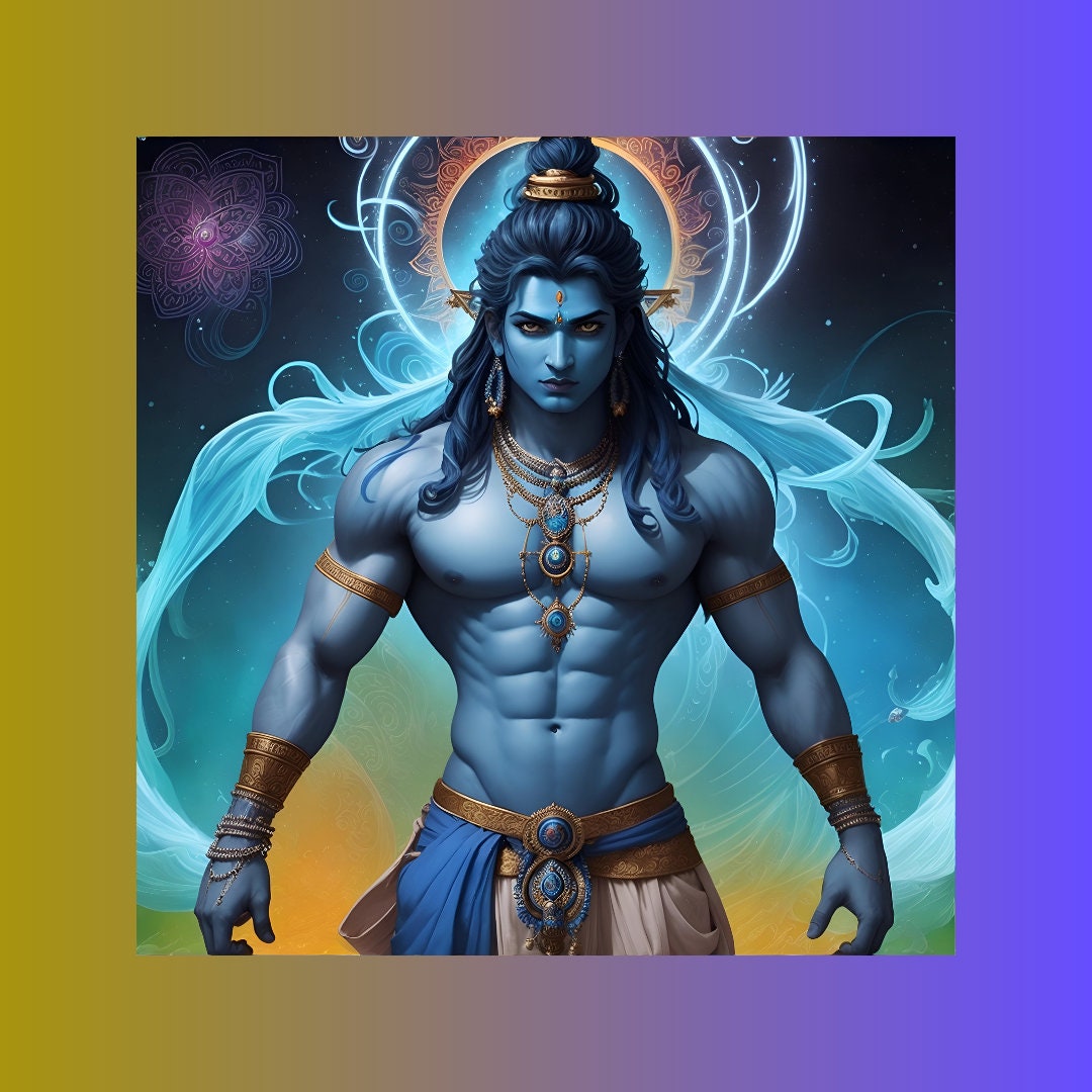 Mahadev Poster Lord Shiva Digital Print Printable Divine Har Har ...